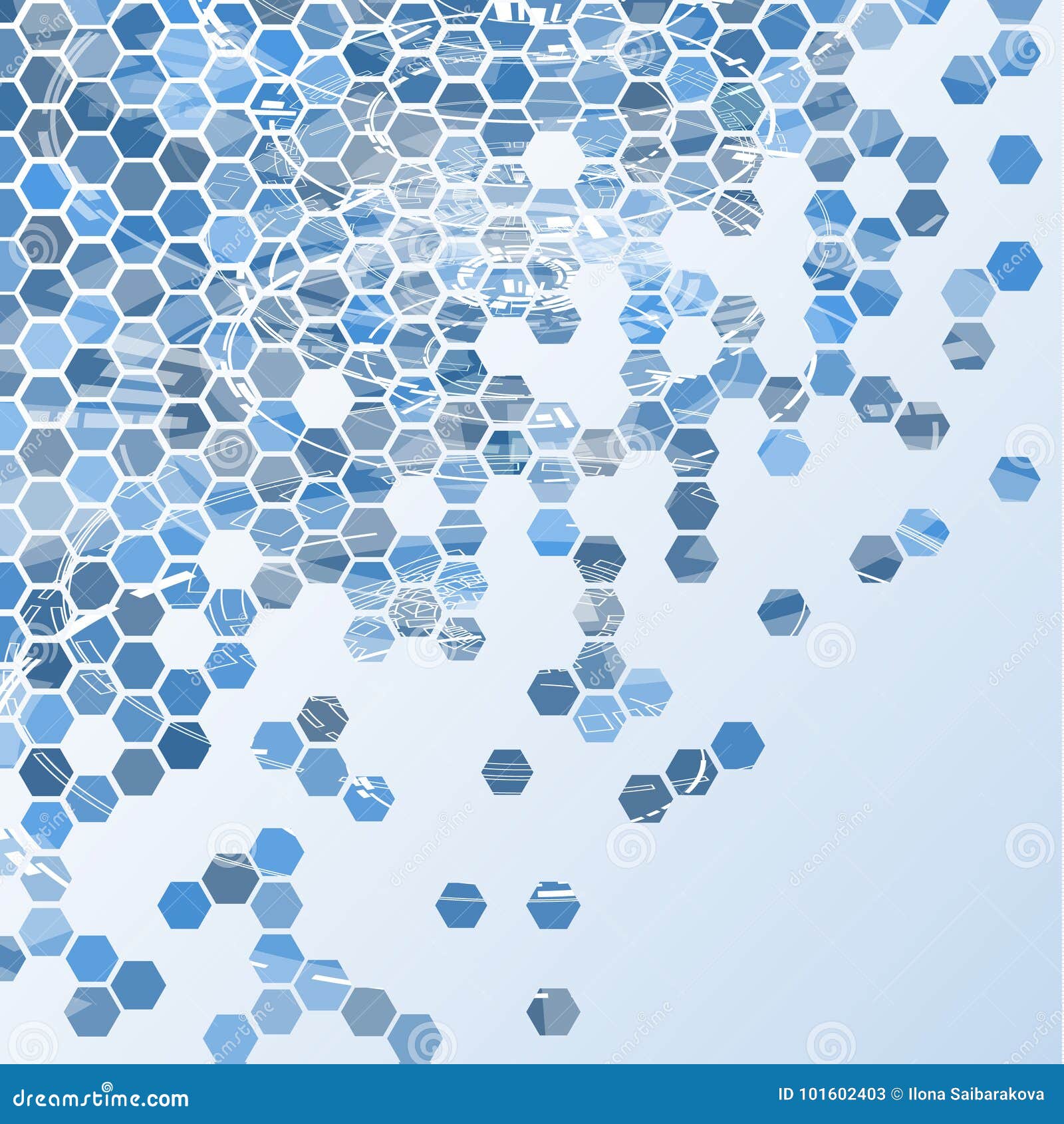 Abstract Science Vector Background with Hexagons. Stock Vector ...