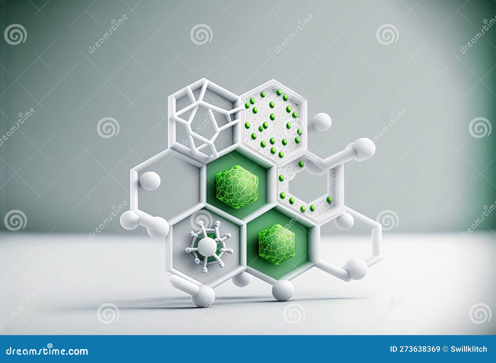 Abstract Scientific Background with Hexagonal Pattern. Technology and ...