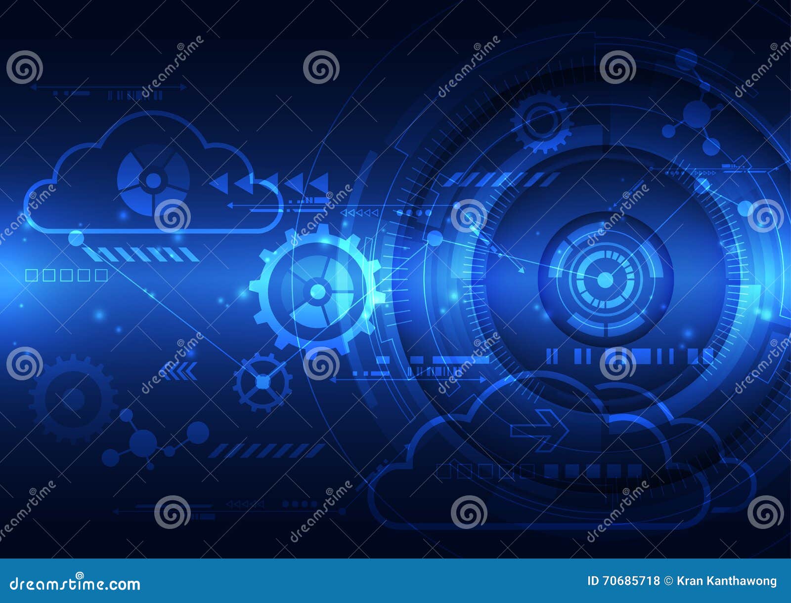Abstract Scientific Future Technology Background, Vector Illustration ...