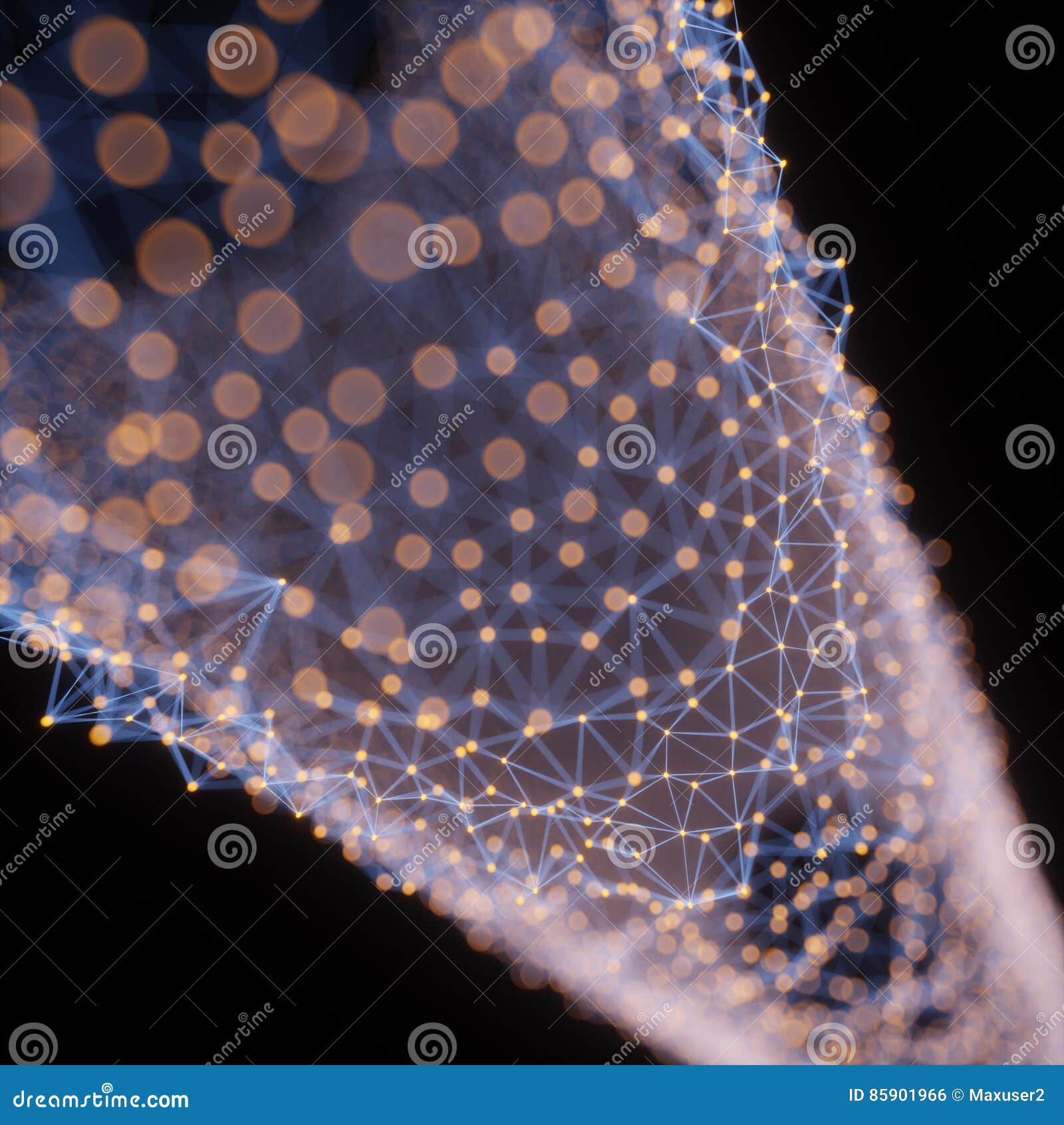 Abstract Scientific Graph or Nano Structure Background 3d Illustration ...