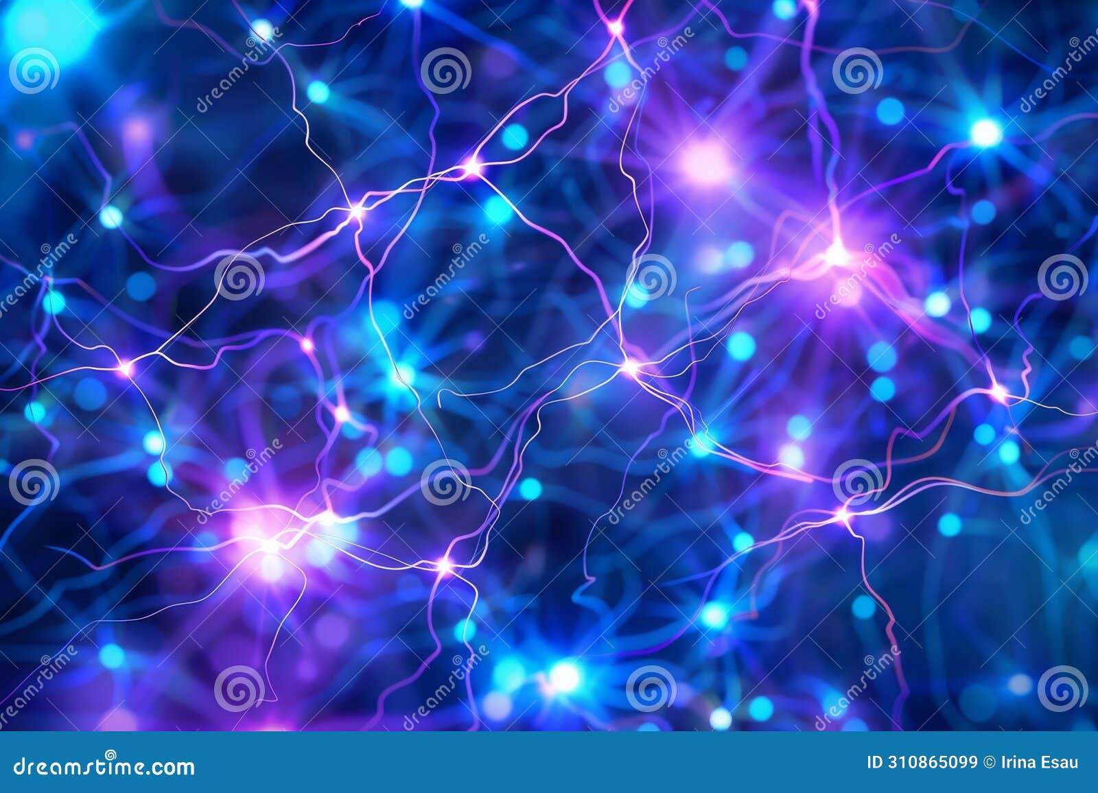 Abstract Scientific, Neurological, Medical Background with Neuron ...