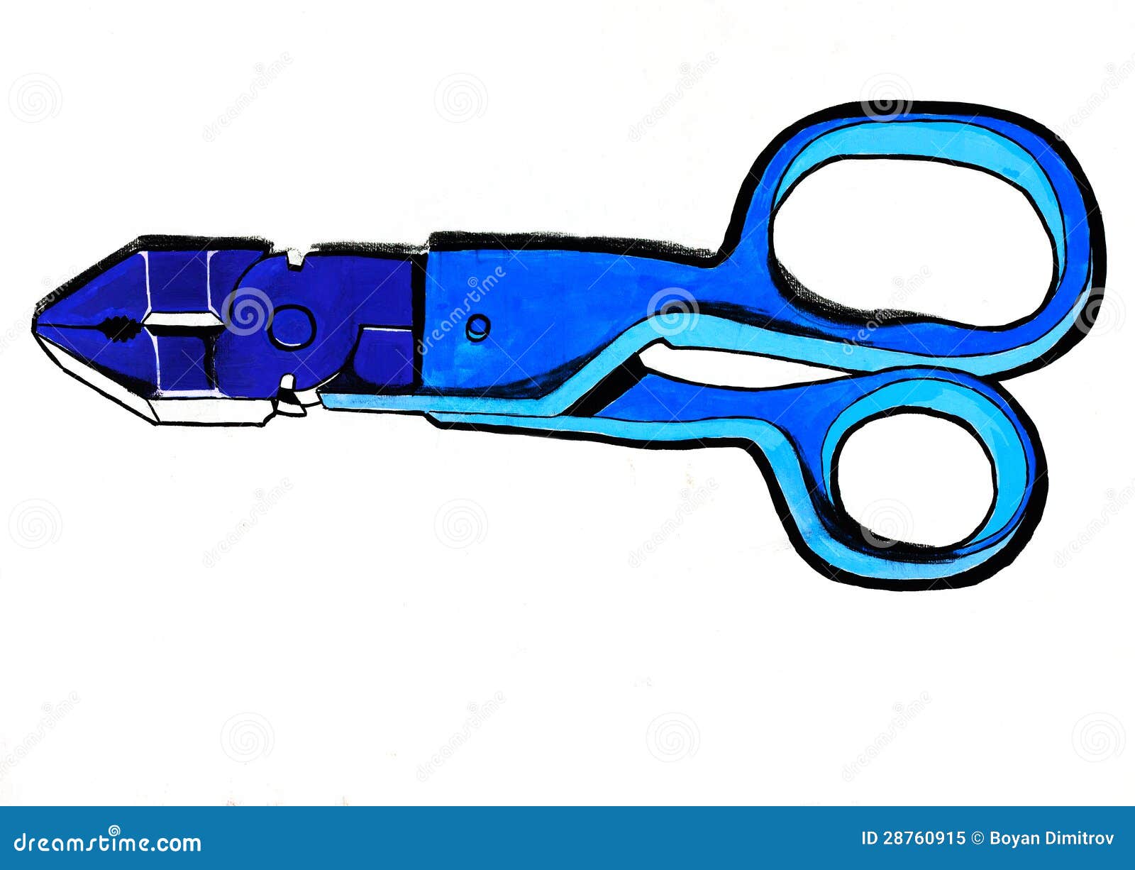 Abstract Scissors and Pliers Stock Illustration - Illustration of metal ...