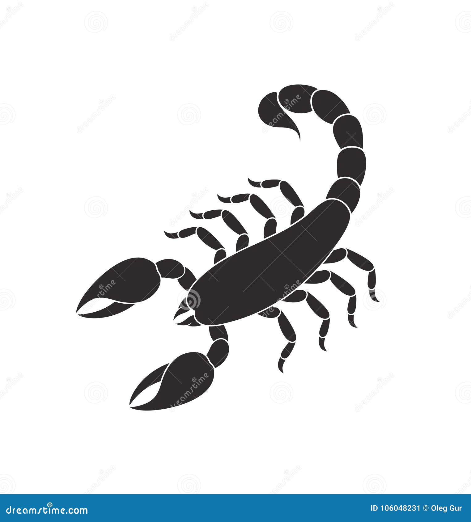 Abstract Scorpion. Isolated Scorpion on White Background Stock Vector ...