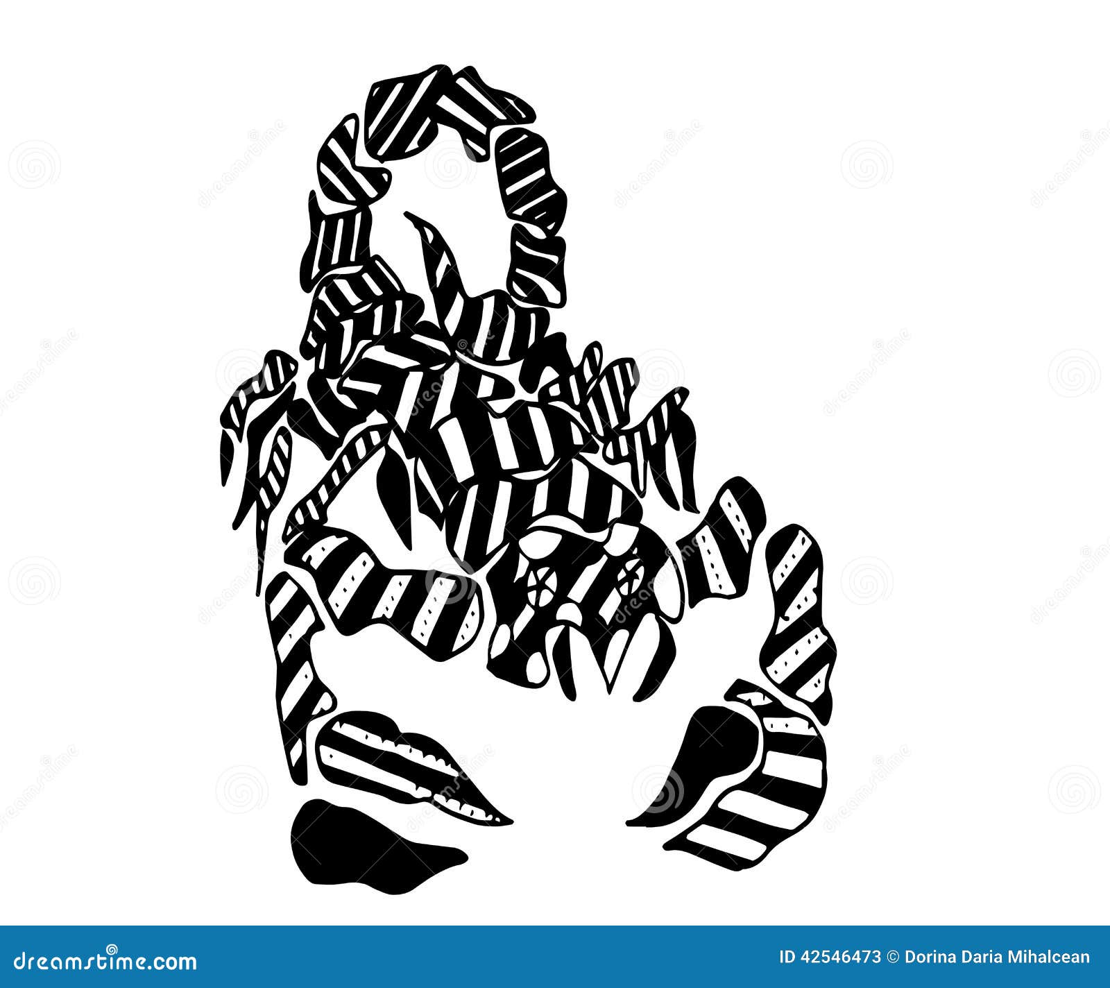 Abstract scorpion stock vector. Illustration of animal - 42546473