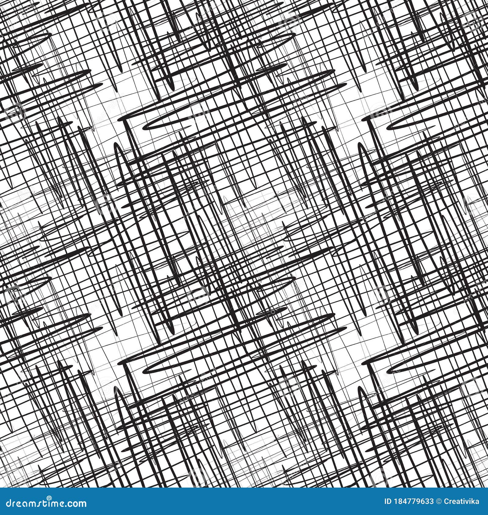 Abstract Scratched Lines Seamless Pattern Stock Vector - Illustration ...