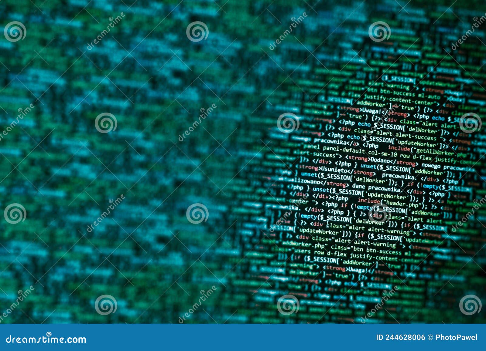 Abstract Screen Code Background. Technology Development Concept Texture ...