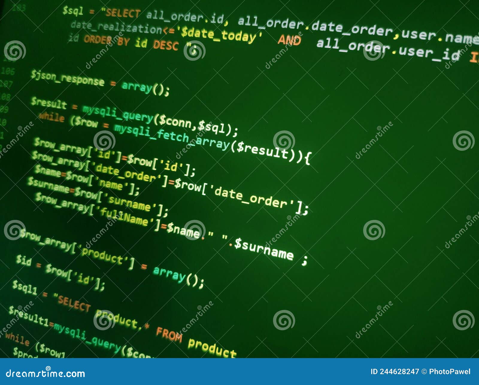 Abstract Screen Code Background. Technology Development Concept Texture ...