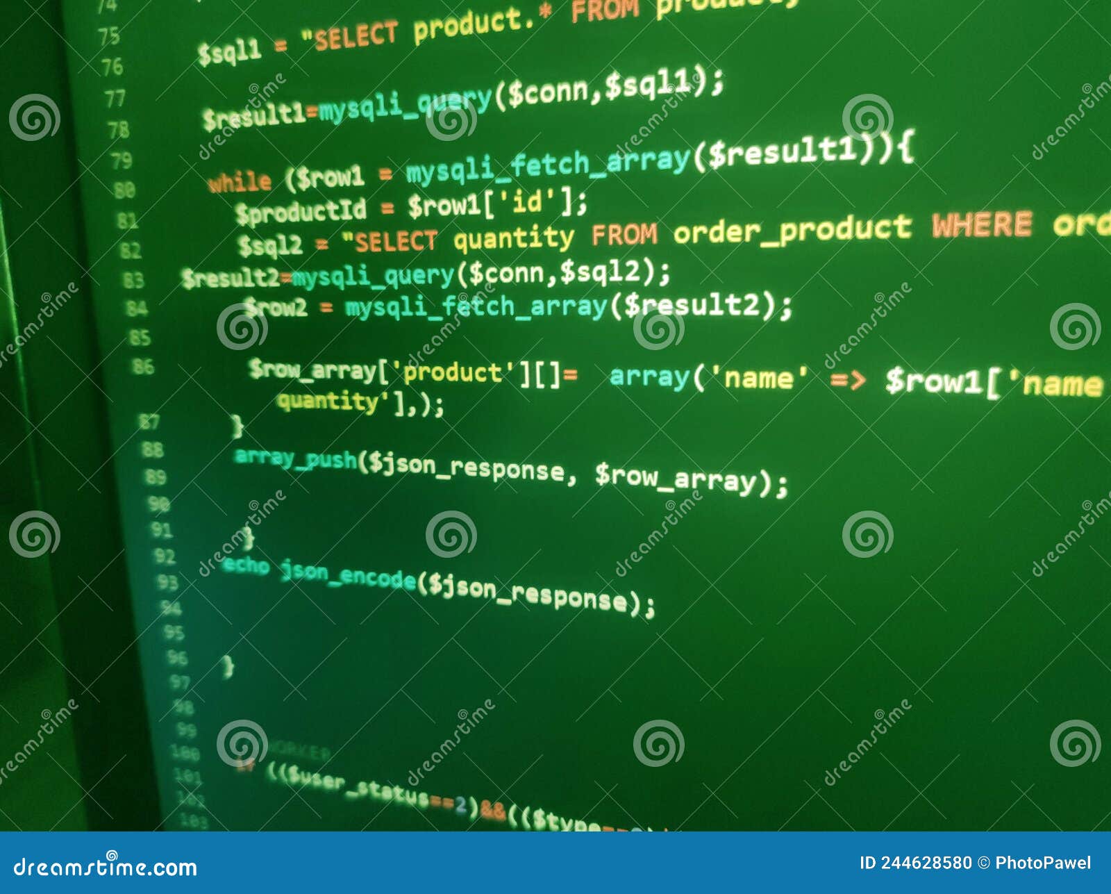 Abstract Screen Code Background. Technology Development Concept Texture ...