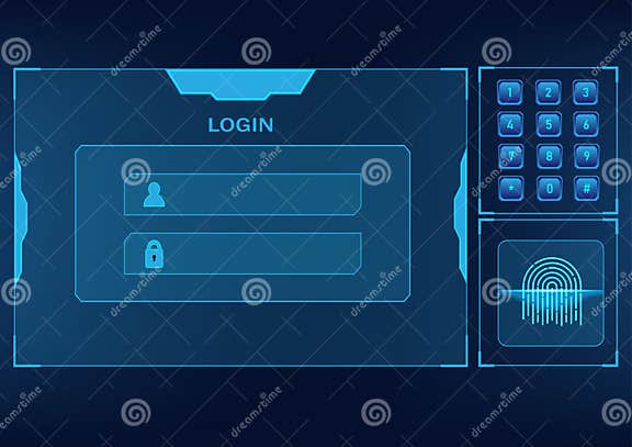 Abstract Screen Technology Has a Numeric Keypad and Security System ...