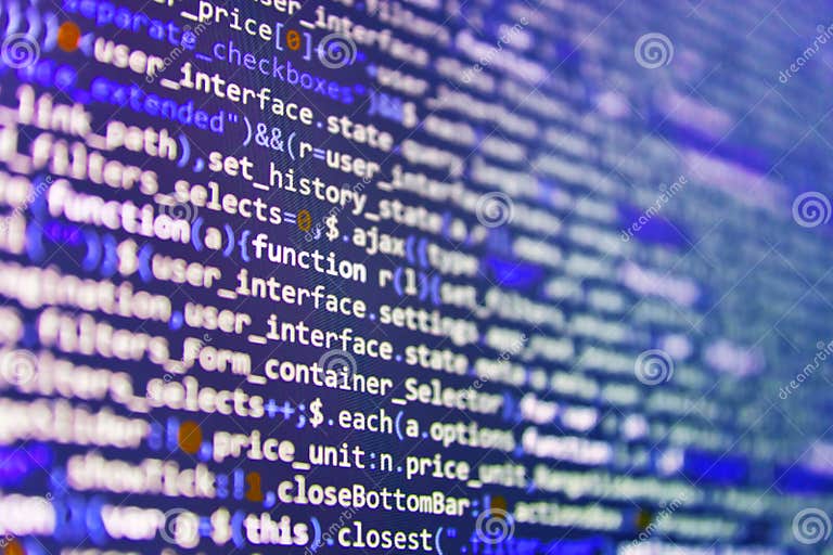 Abstract Screen Of Web Developer Concept Of Security Programming And Hacking Deep Decryption