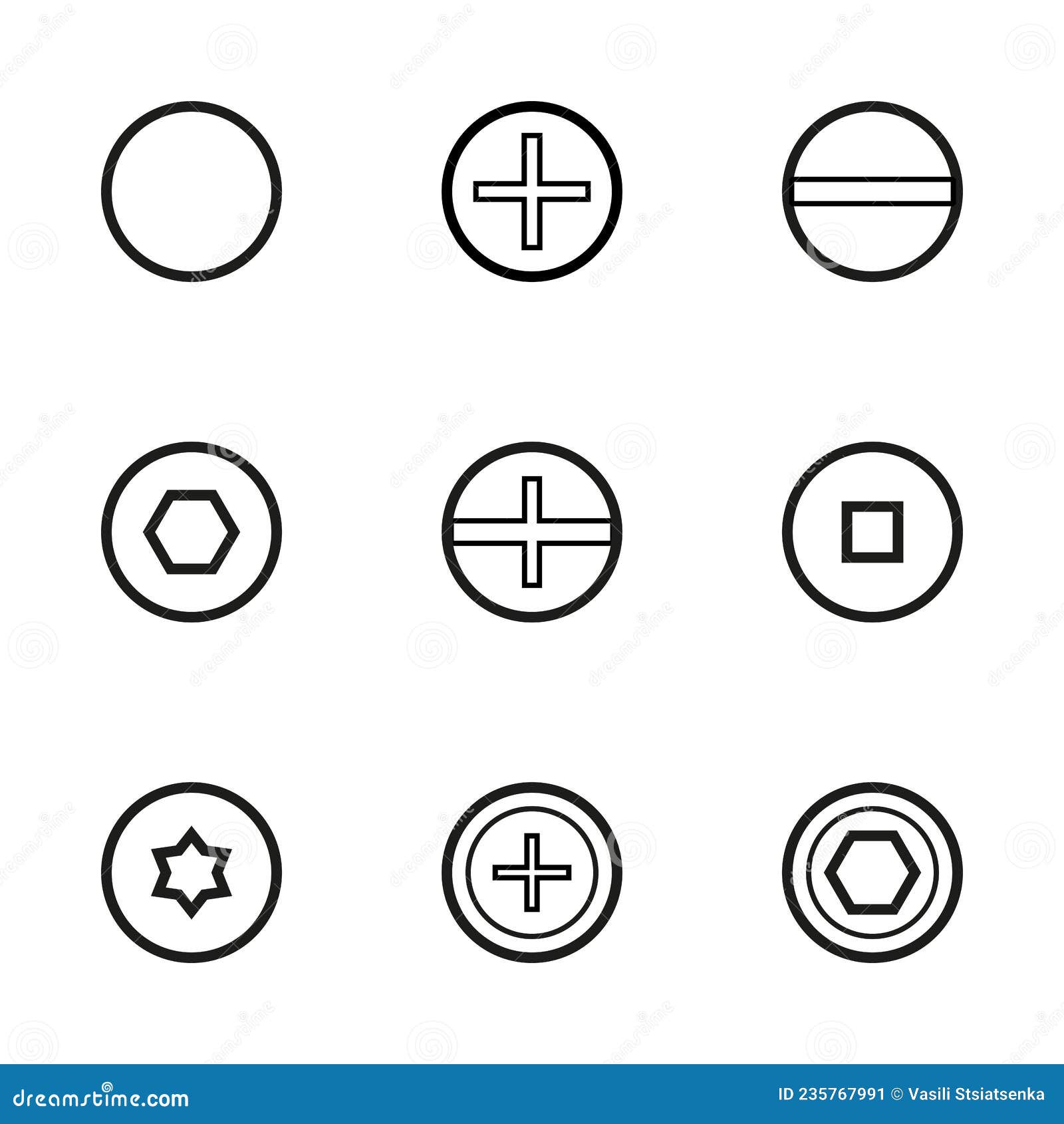 Abstract Heads. View from Above. Vector Illustration Stock Vector ...