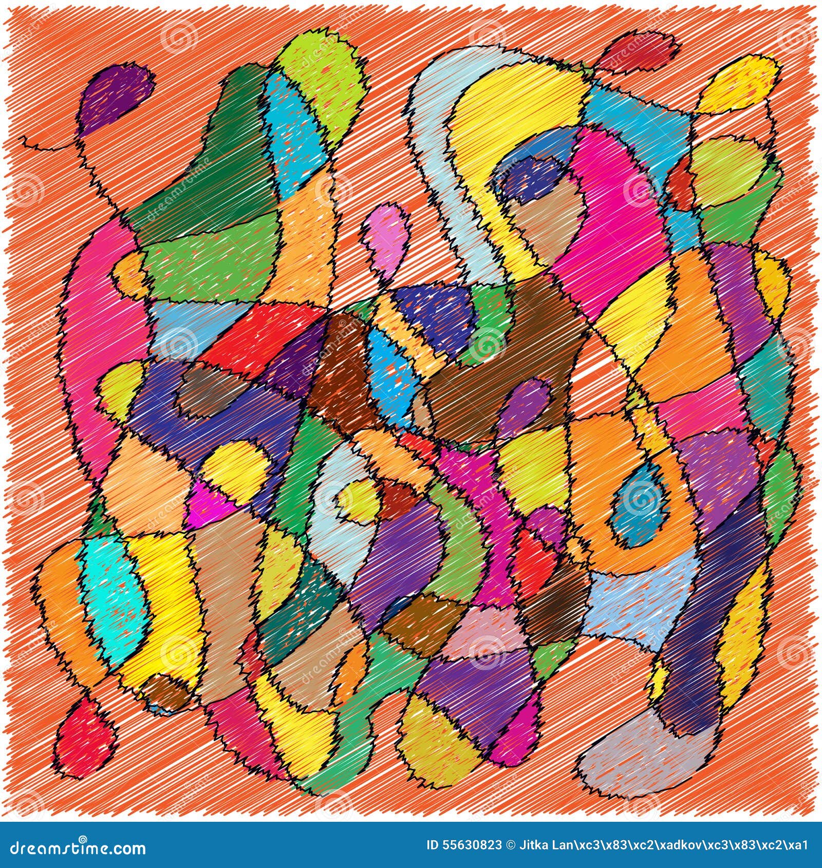 Abstract Scribble Background Stock Vector - Illustration of chalks ...