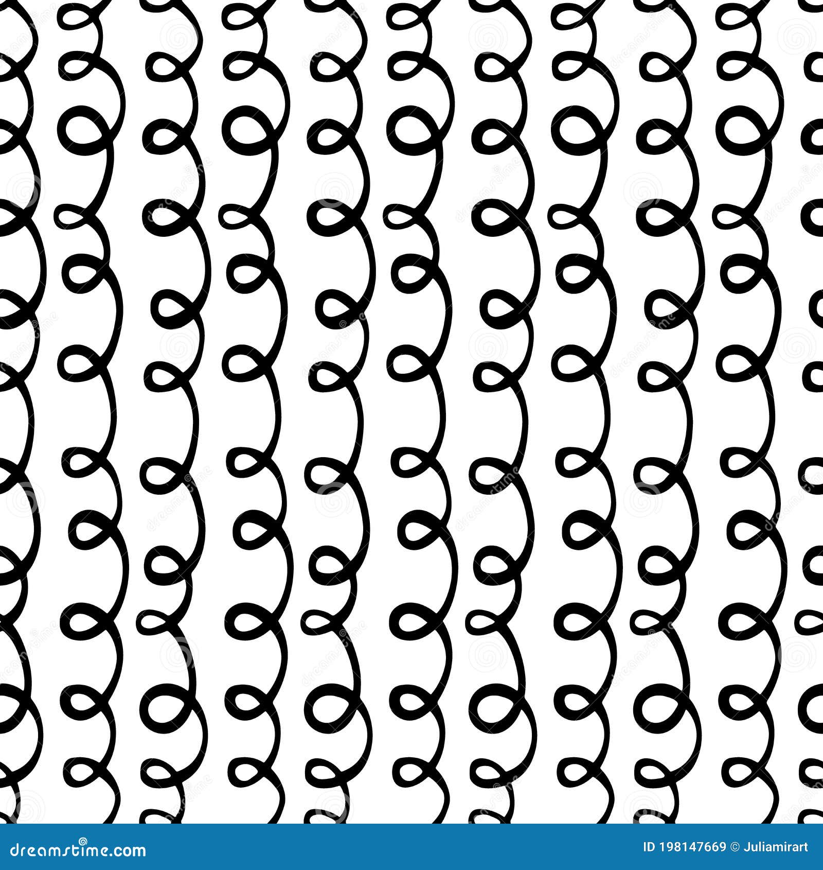 Abstract Scribble Black and White Seamless Pattern-02 Stock Vector ...