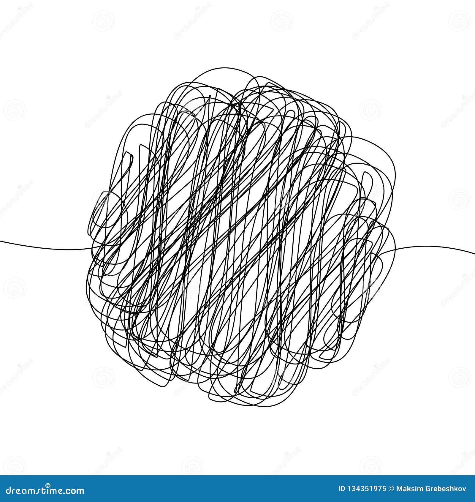 Chaos doodle pattern stock illustration. Illustration of tangle - 134351975