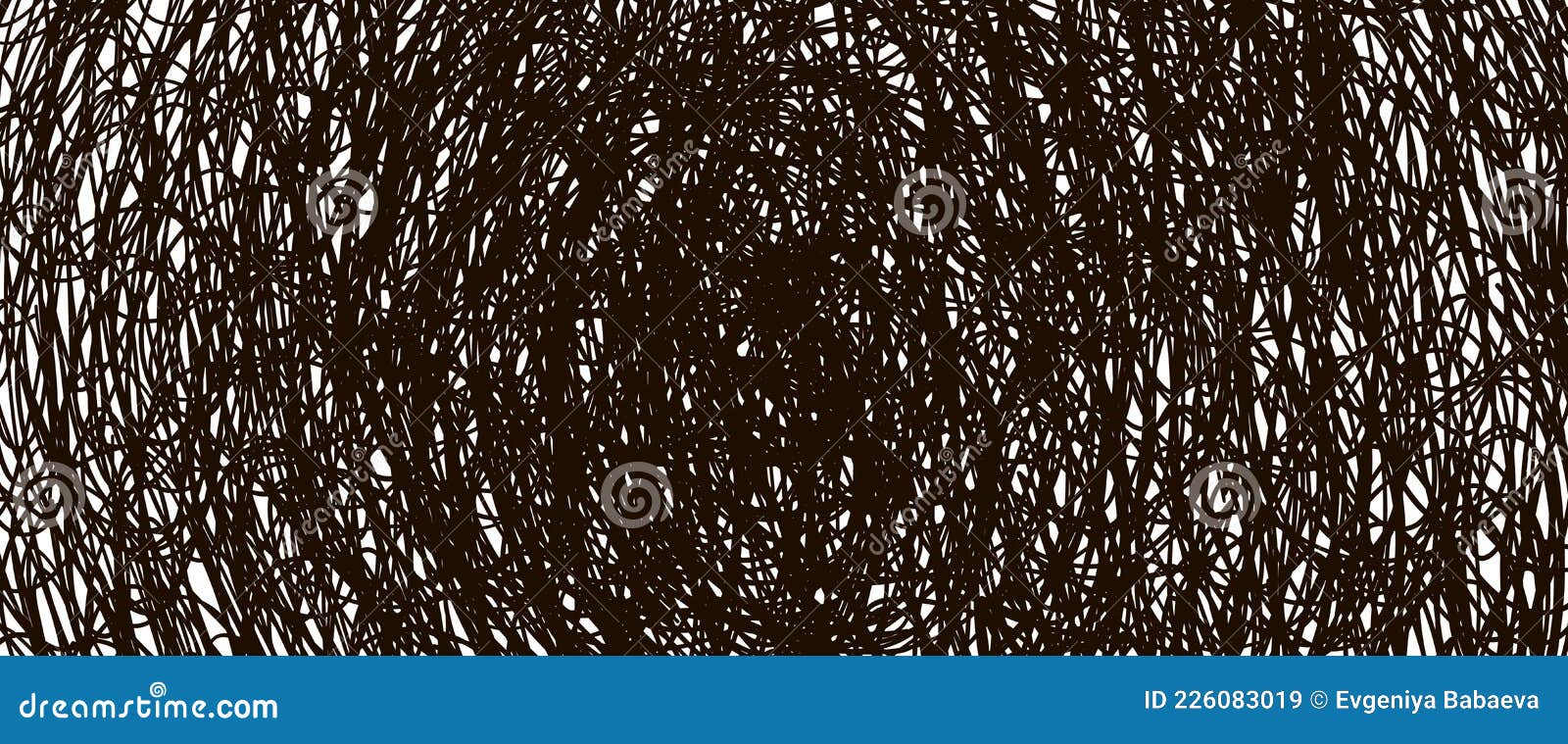 Scribble Chaos Line Brush Stroke, Vector Doodle Sketch Circle ...