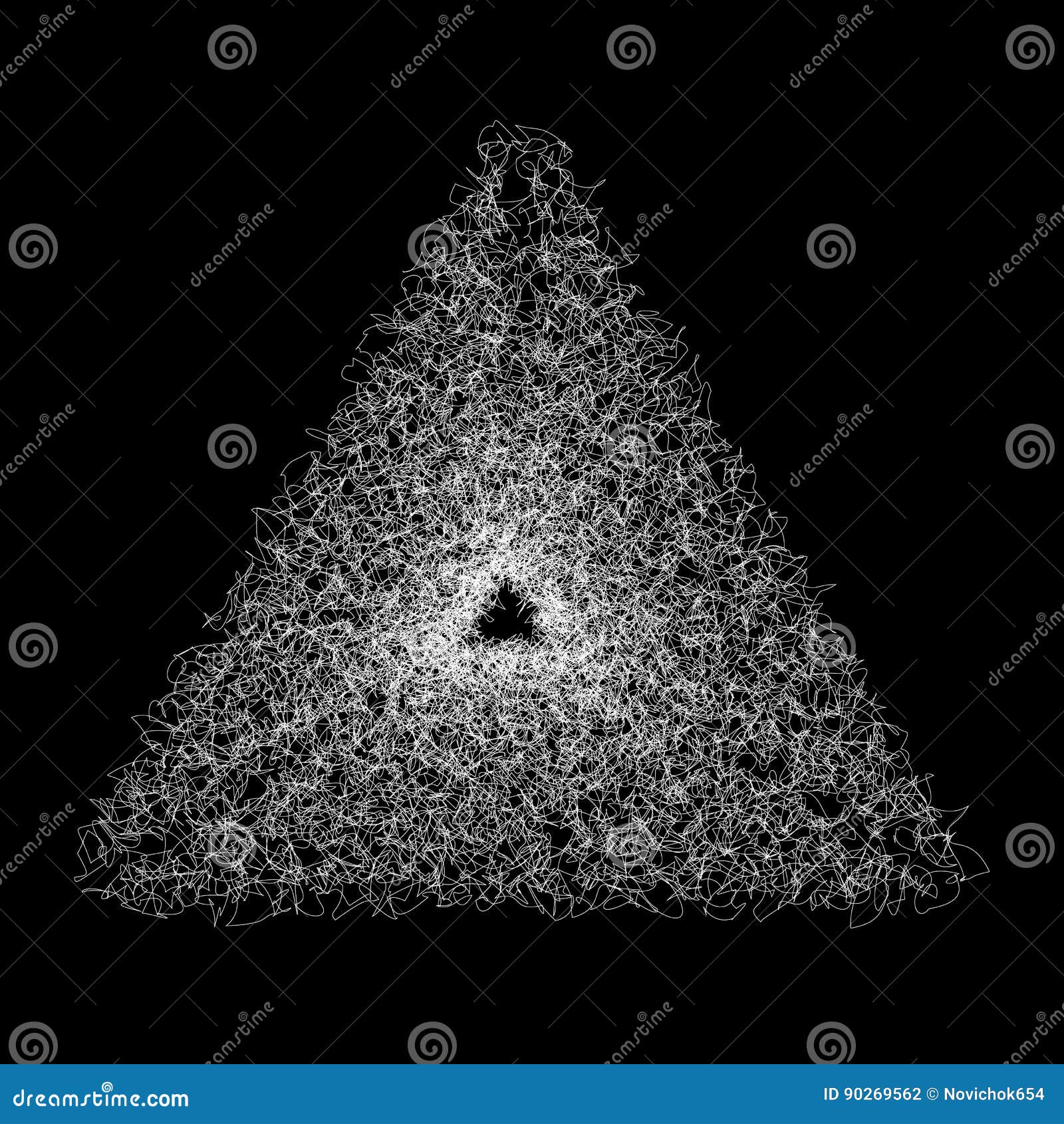 Abstract Scribble Triangle Banner. Stock Vector - Illustration of ...