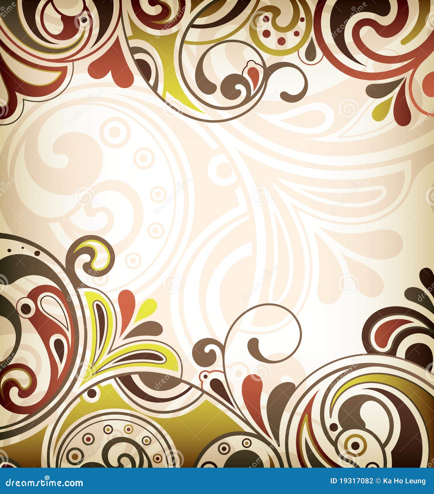 Abstract Scroll Frame stock illustration. Illustration of background ...