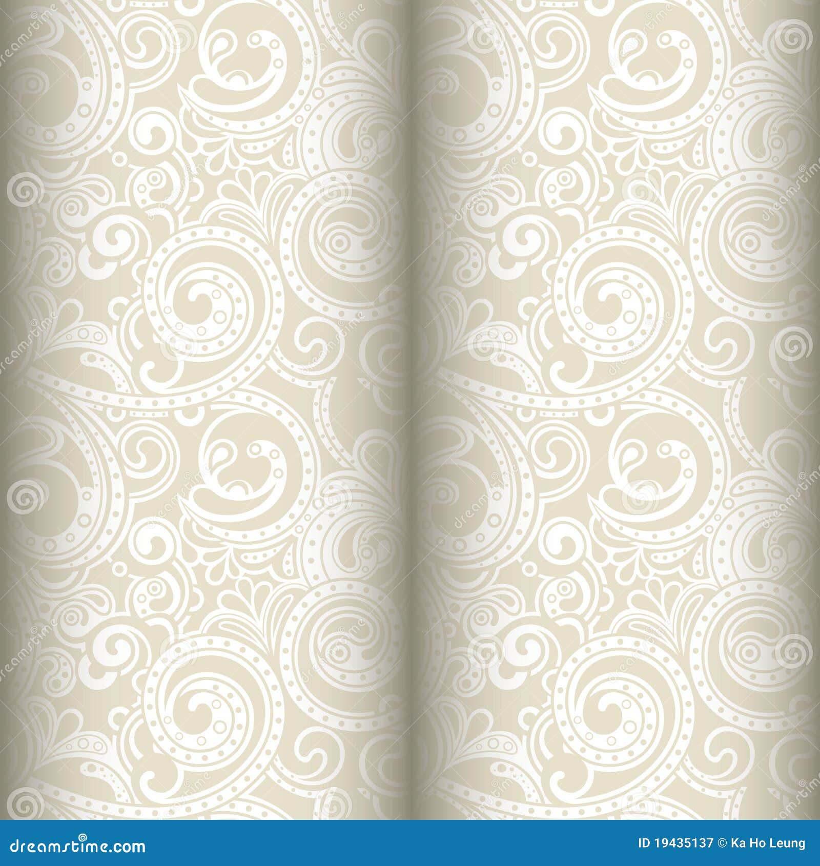 Abstract Scroll Pattern stock illustration. Illustration of seamless ...