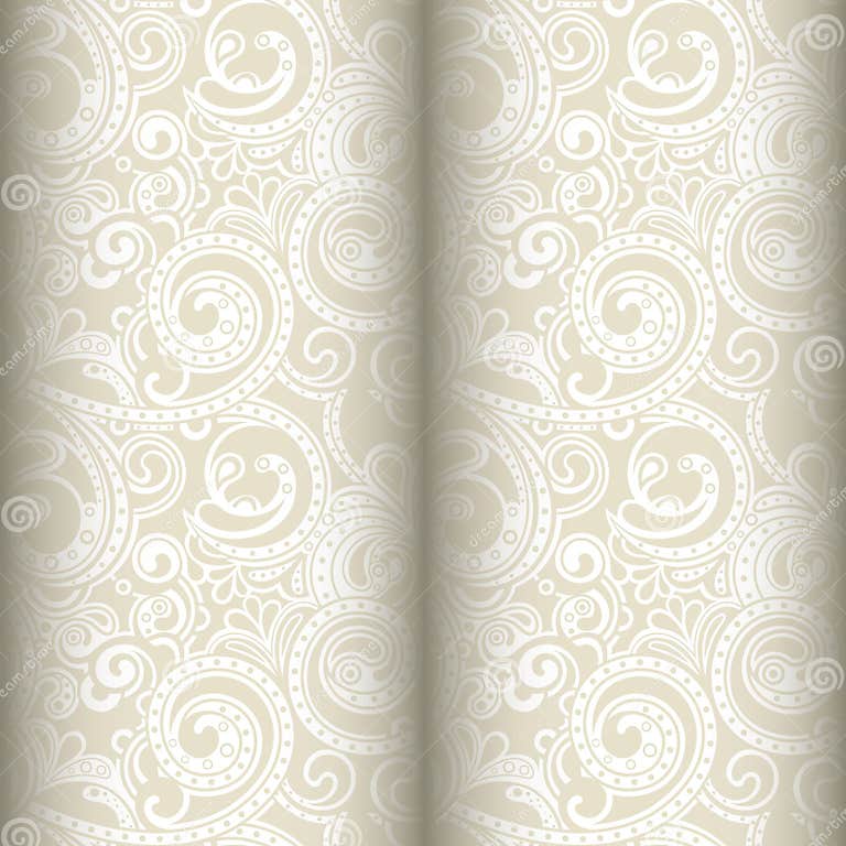 Abstract Scroll Pattern stock illustration. Illustration of seamless ...