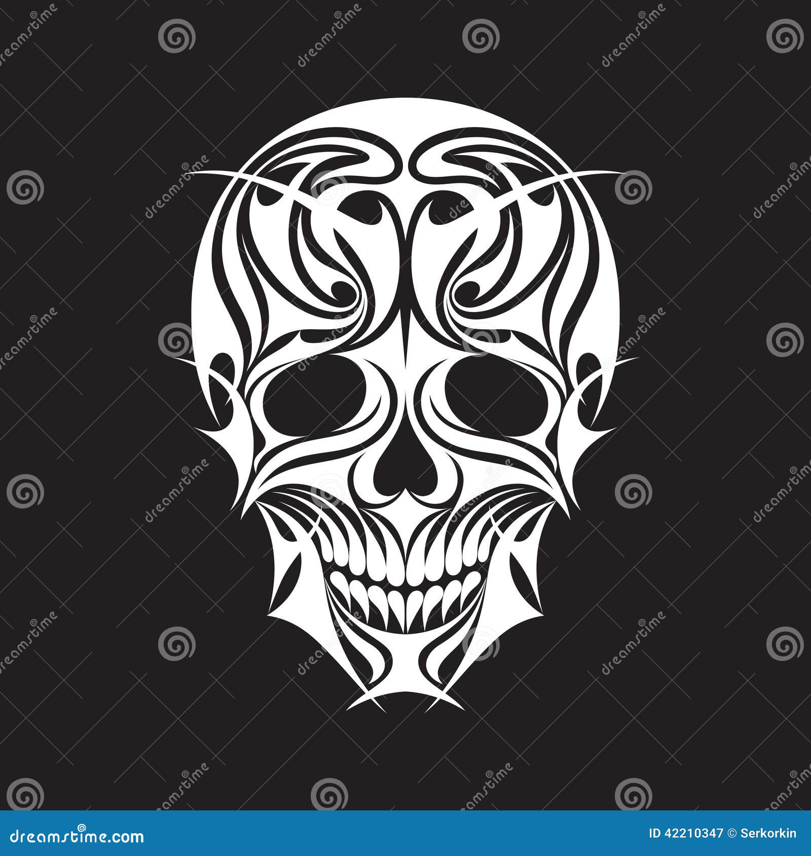 Abstract Scull Vector Illustration Stock Vector - Illustration of human ...