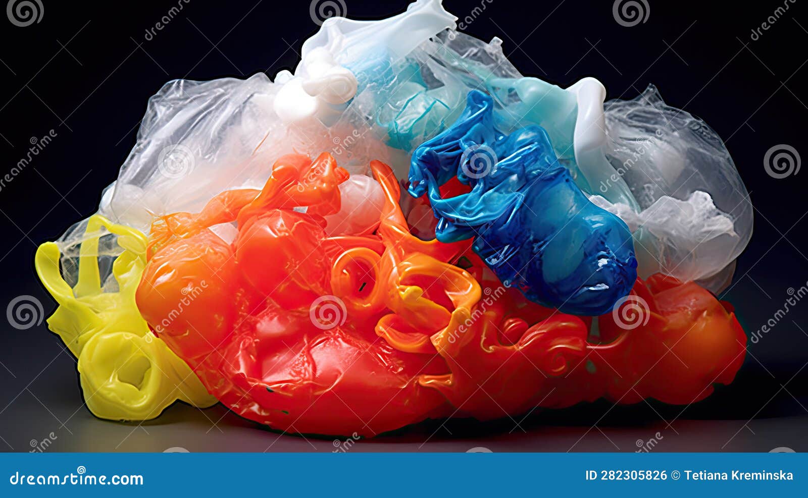 An Abstract Sculpture Made from Discarded Plastic Containers ...