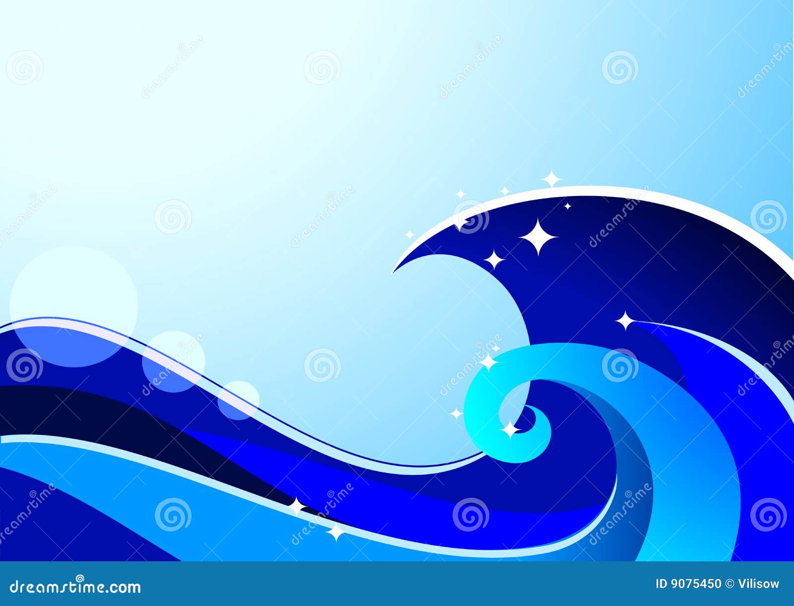 Abstract sea stock vector. Illustration of wave, tropical - 9075450