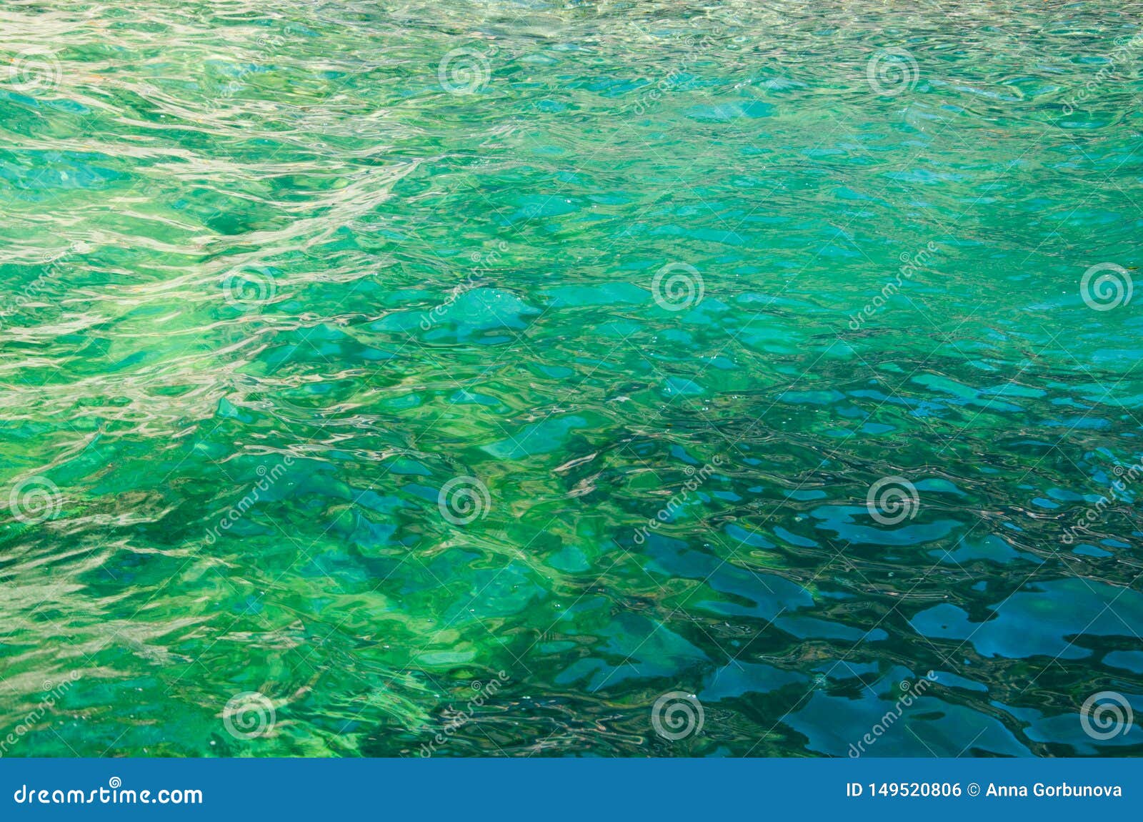 Abstract Sea Background, Ripple Surface of Turquoise Water Stock Photo ...