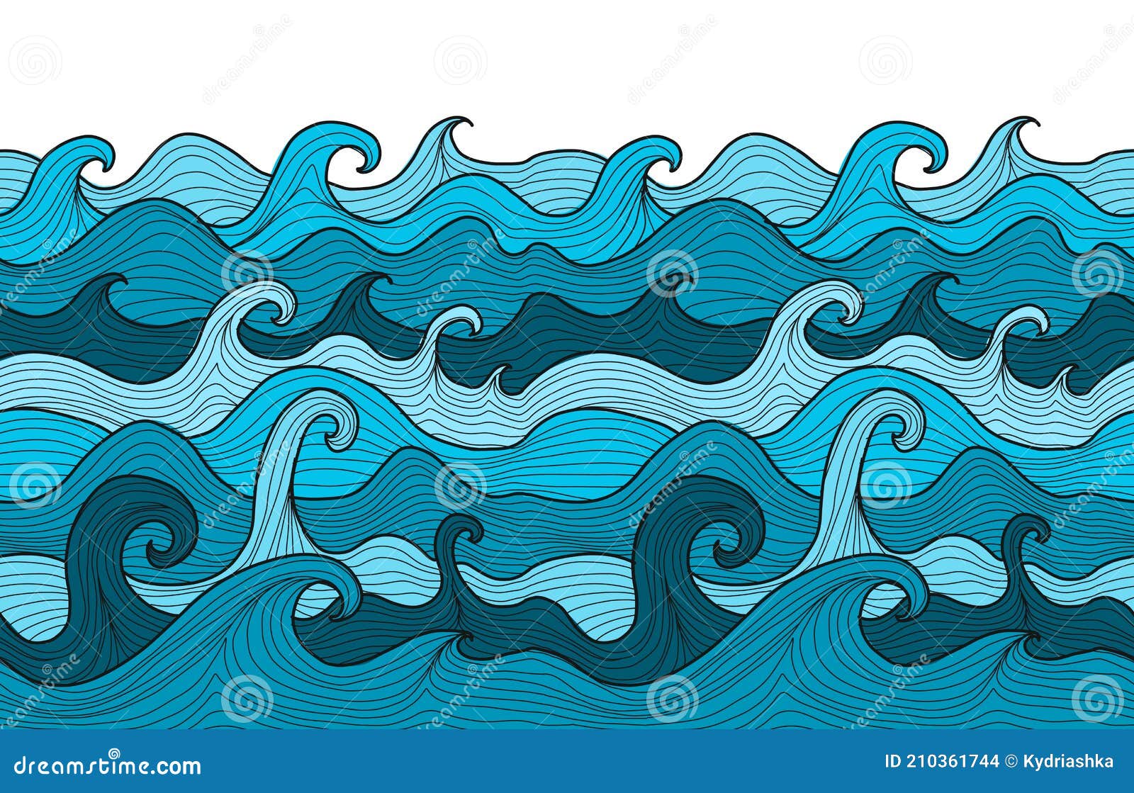 Abstract Sea Background. Seamless Pattern for Your Design Stock Photo ...