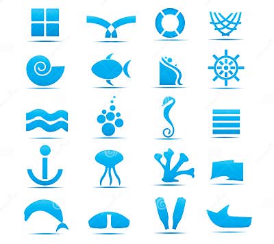 Abstract Sea Design Elements Stock Vector - Illustration of abstract ...