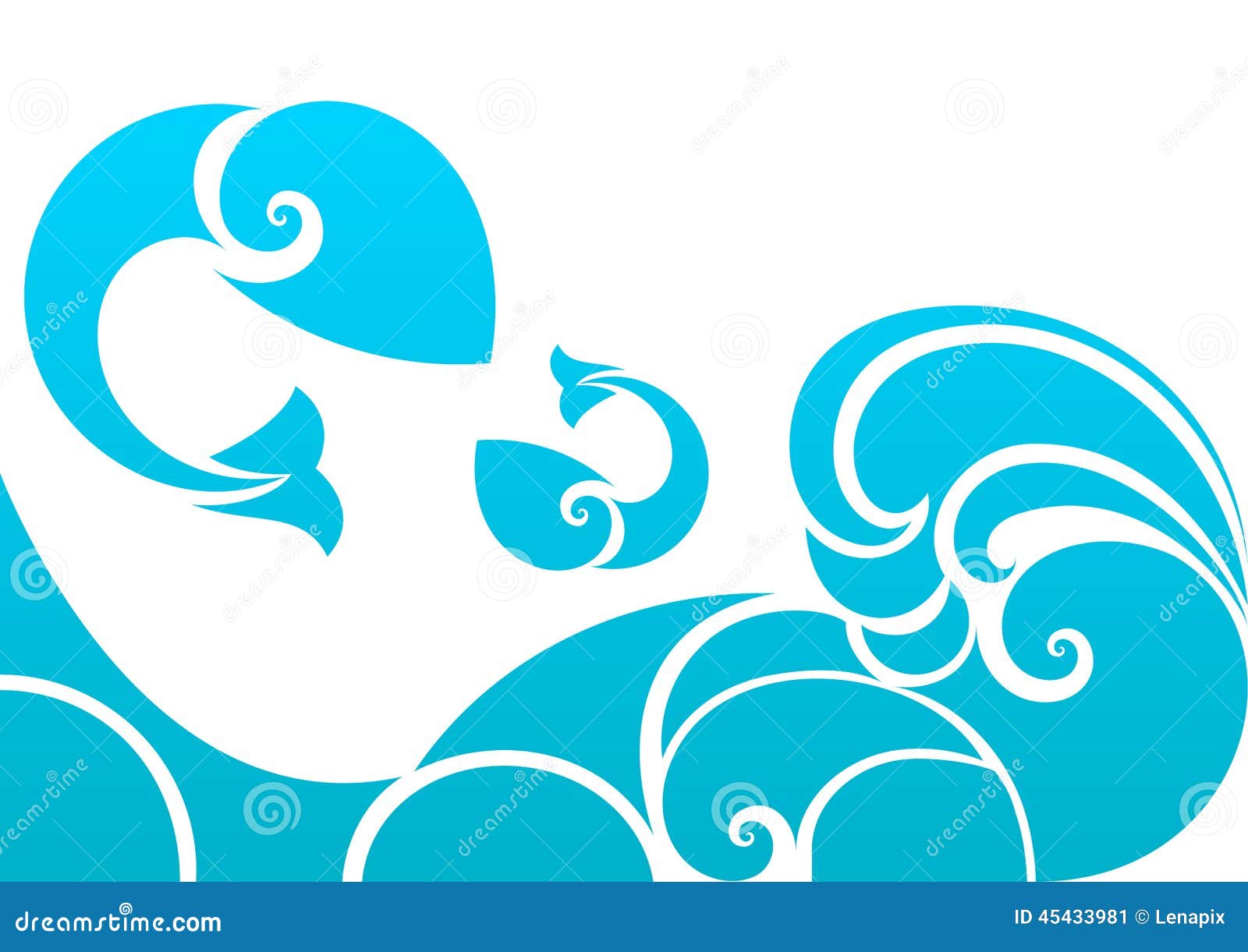 Abstract sea wave stock vector. Illustration of decorative - 45433981