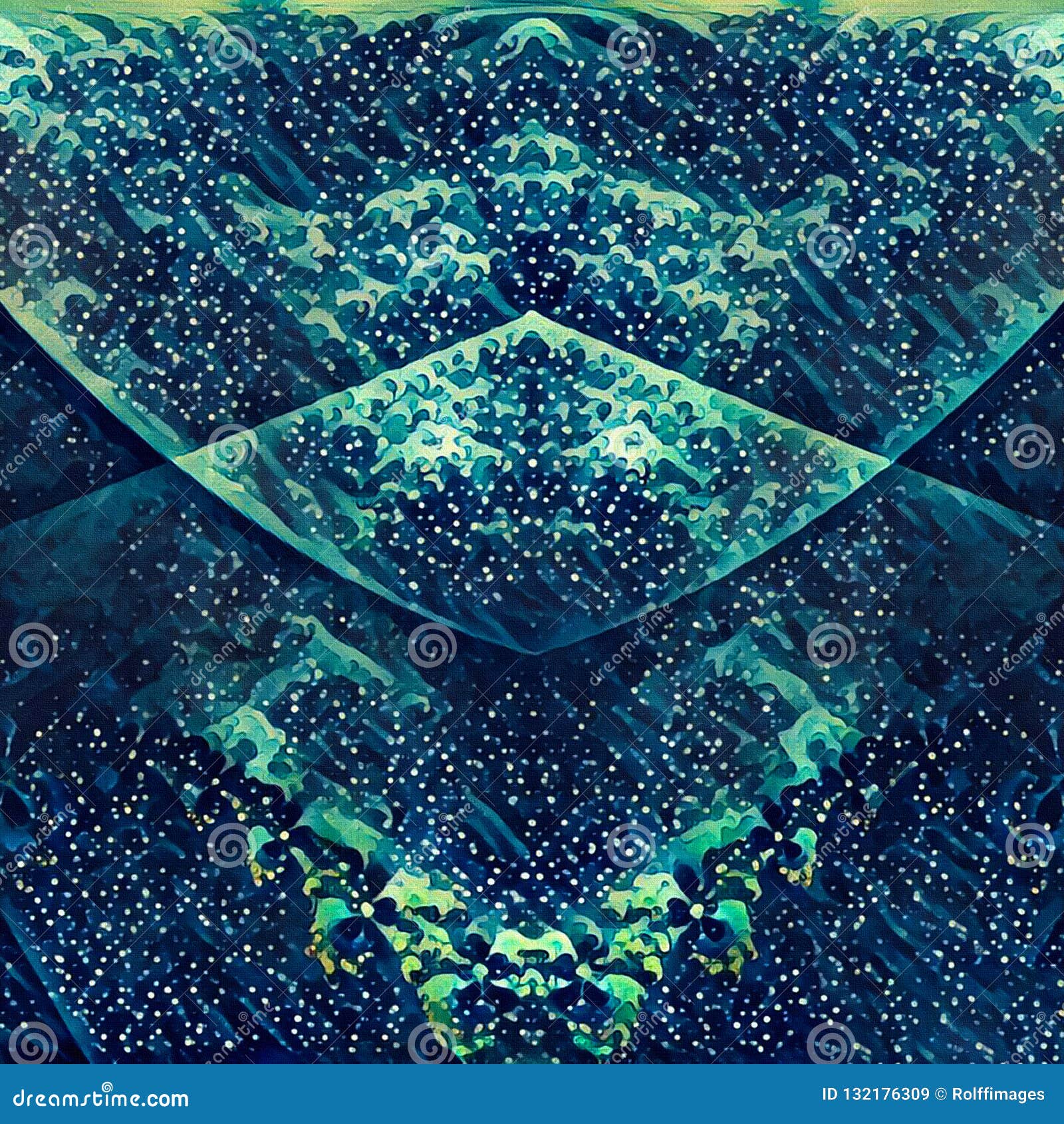 Abstract Sea Waves stock illustration. Illustration of acrylic - 132176309