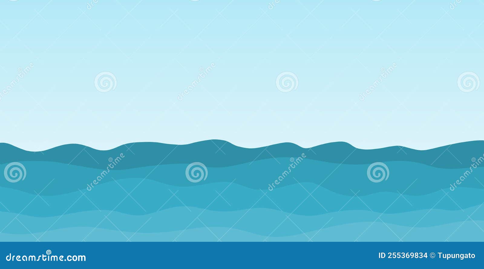 Abstract sea waves vector stock vector. Illustration of wave - 255369834