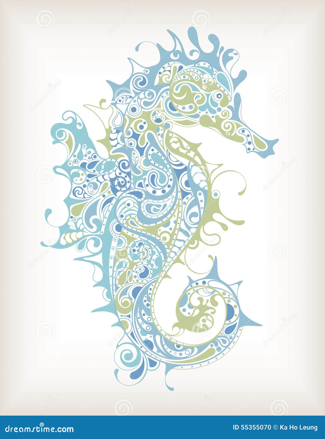 Abstract Seahorse stock illustration. Illustration of ocean - 55355070