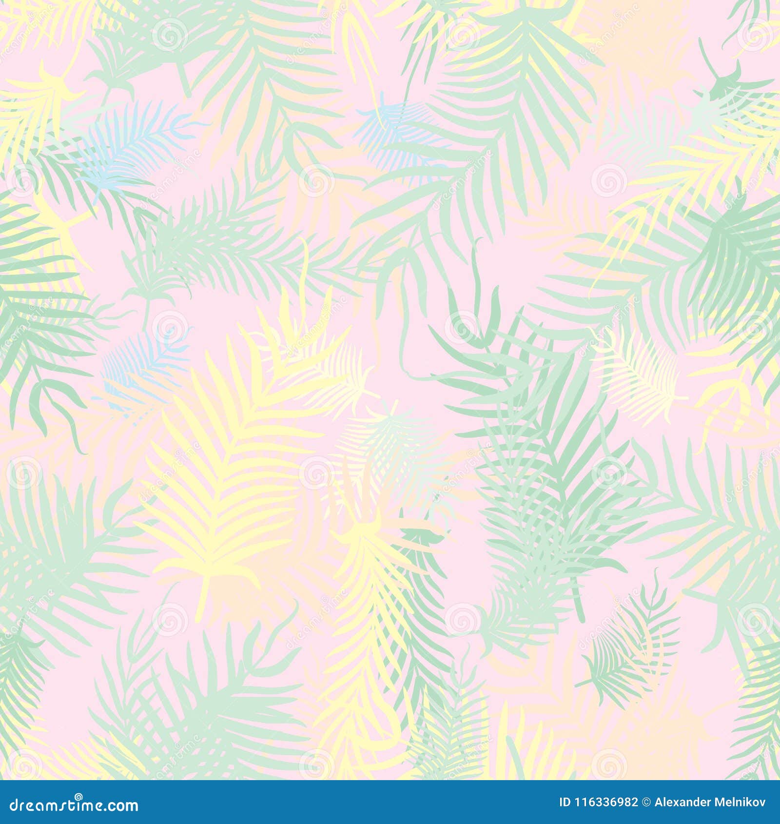 Abstract Seamless Backdrop of Palm Fronds Stock Vector - Illustration ...