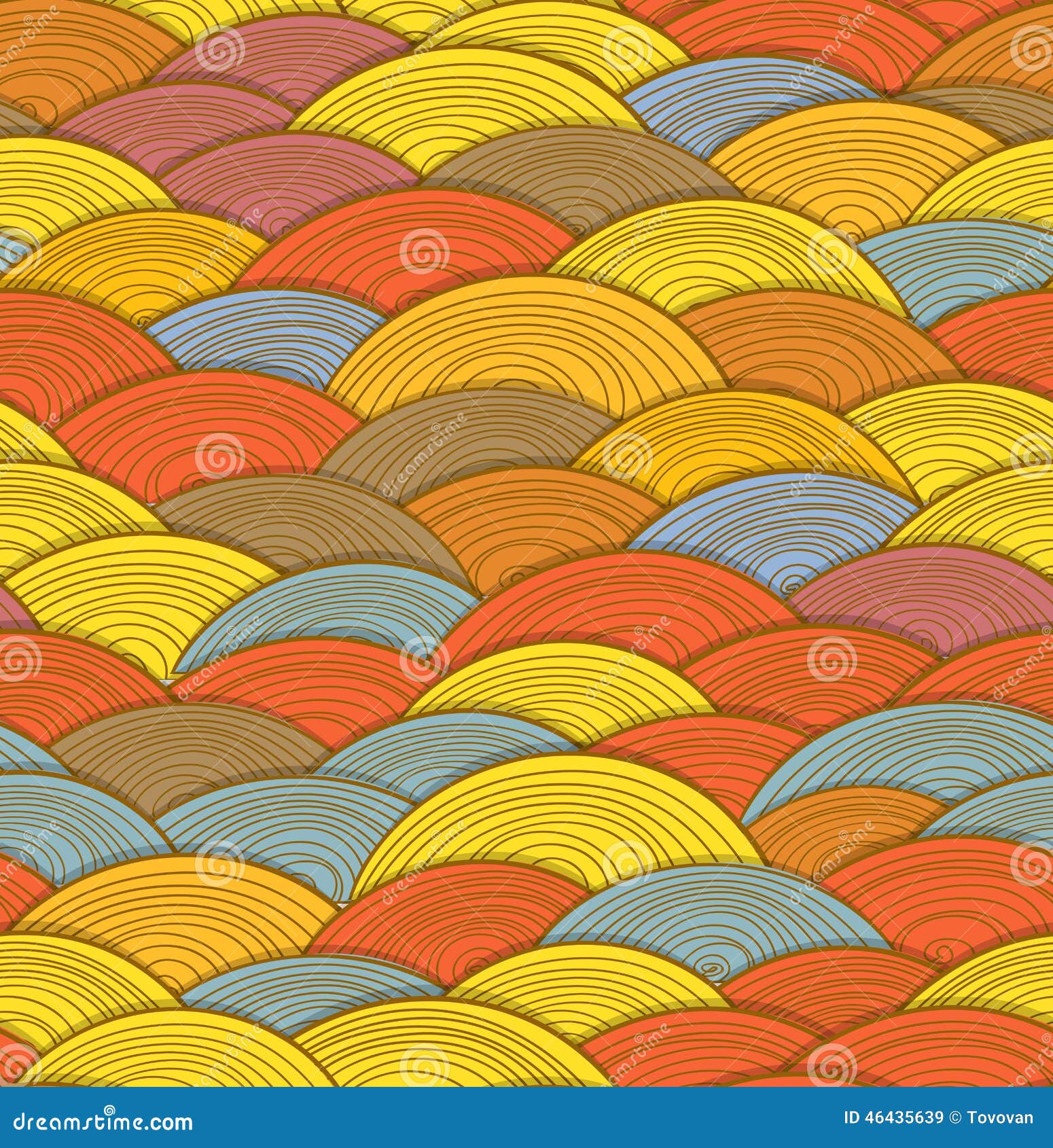 Abstract Seamless Background of Color Waves Stock Vector - Illustration ...