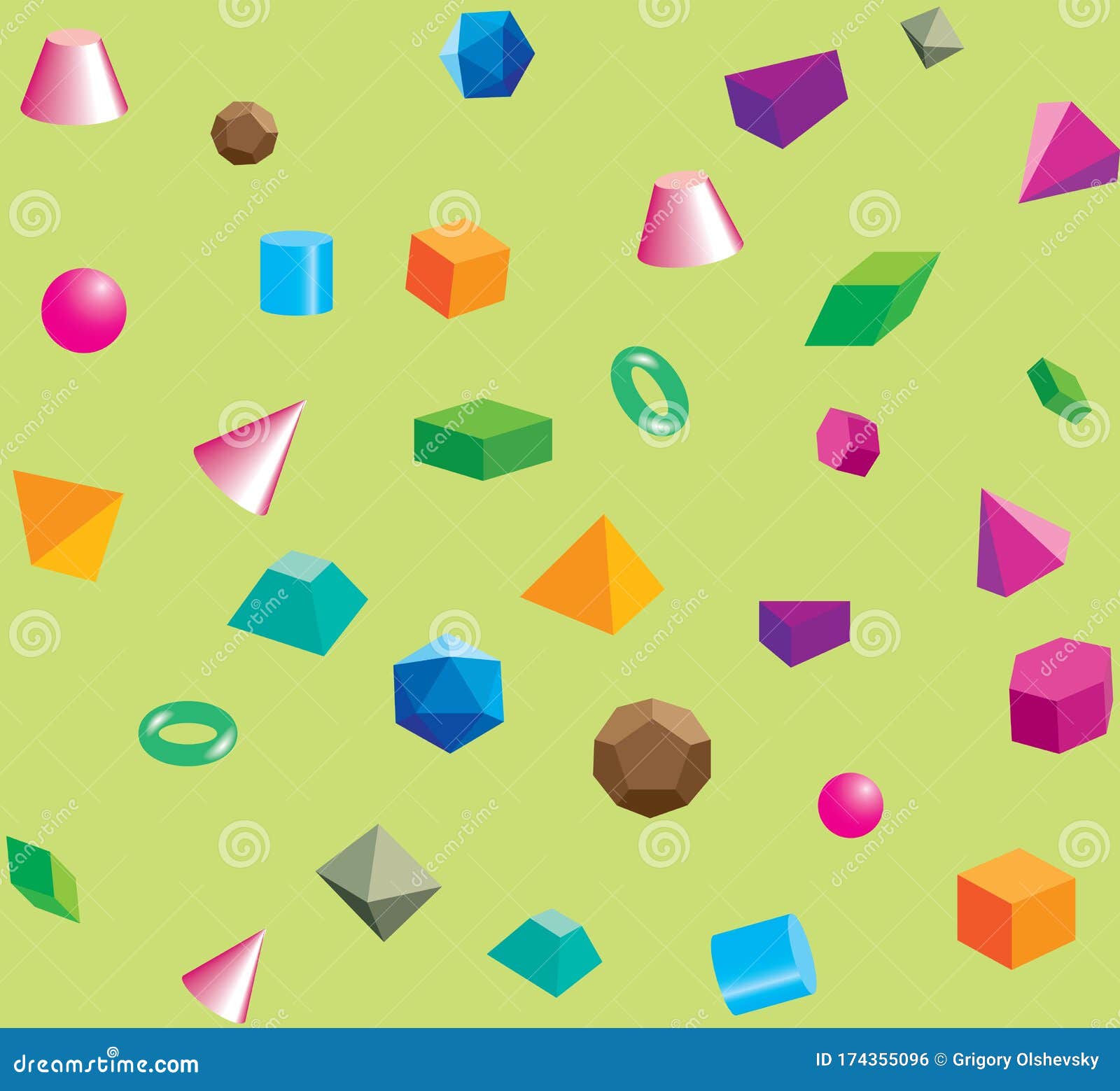 Abstract Seamless Background. Colored Volumetric Figures Stock Vector ... Abstract Seamless Background. Colored Volumetric Figures Stock Vector ...