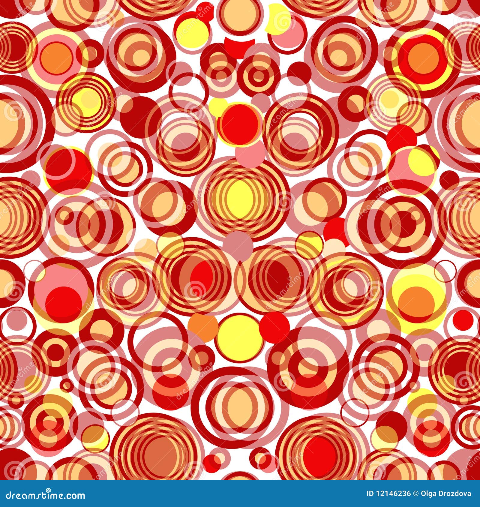Abstract Seamless Background with Concentric Circl Stock Vector ...