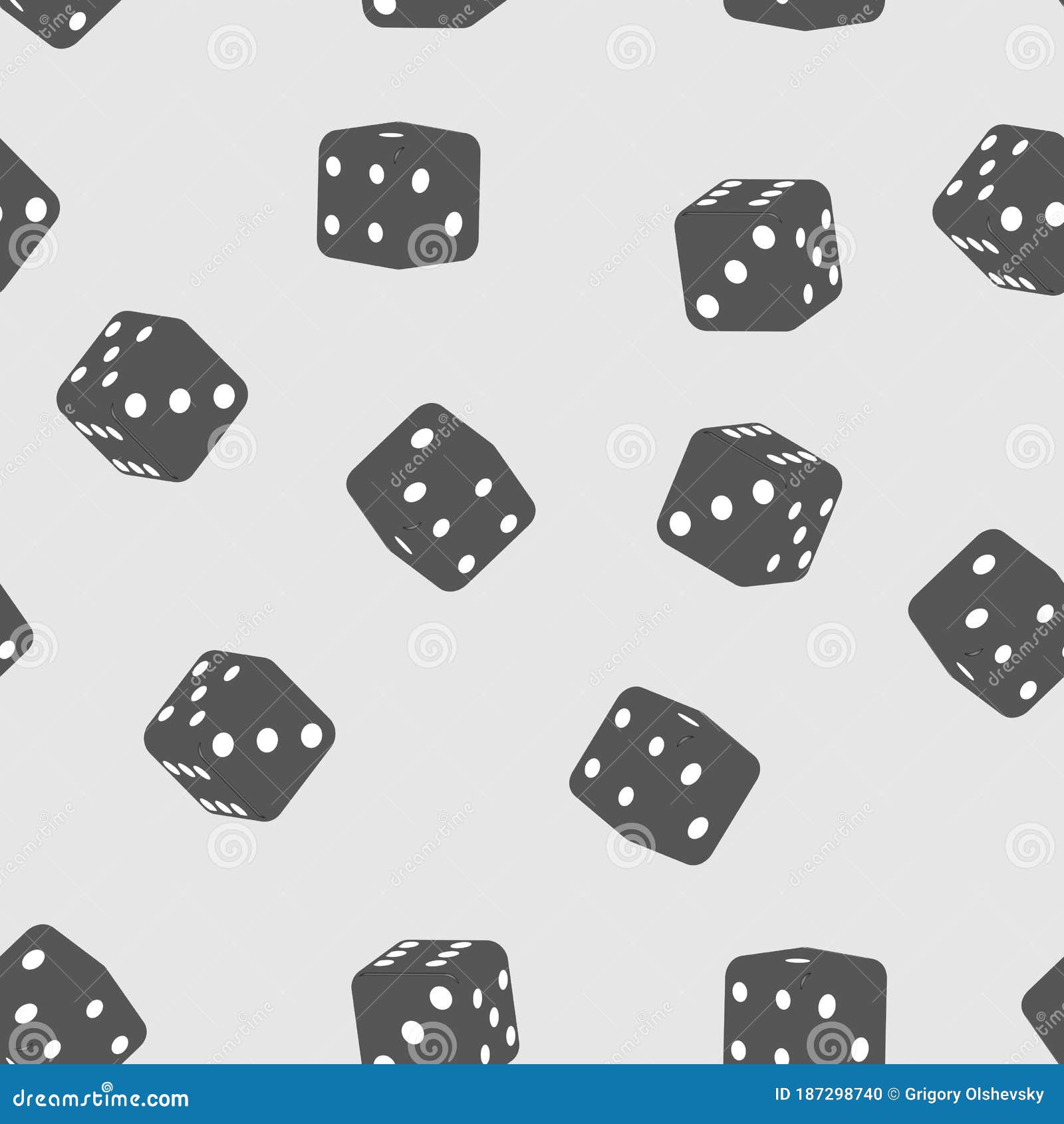 Abstract Seamless Background with Dice Stock Vector - Illustration of ...