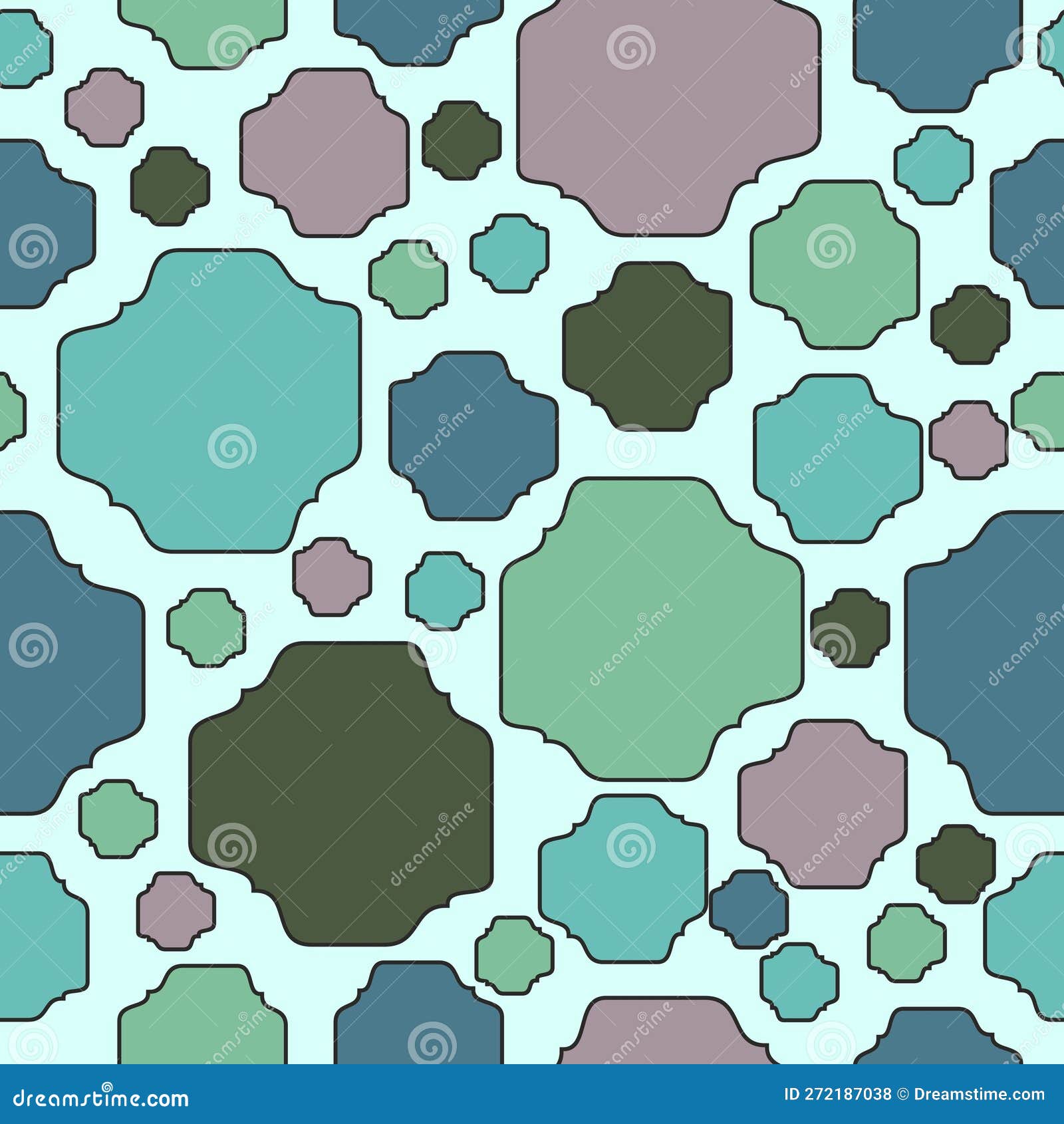 Abstract Seamless Background. Distorted Squares Pattern. Crazy Shapes ...