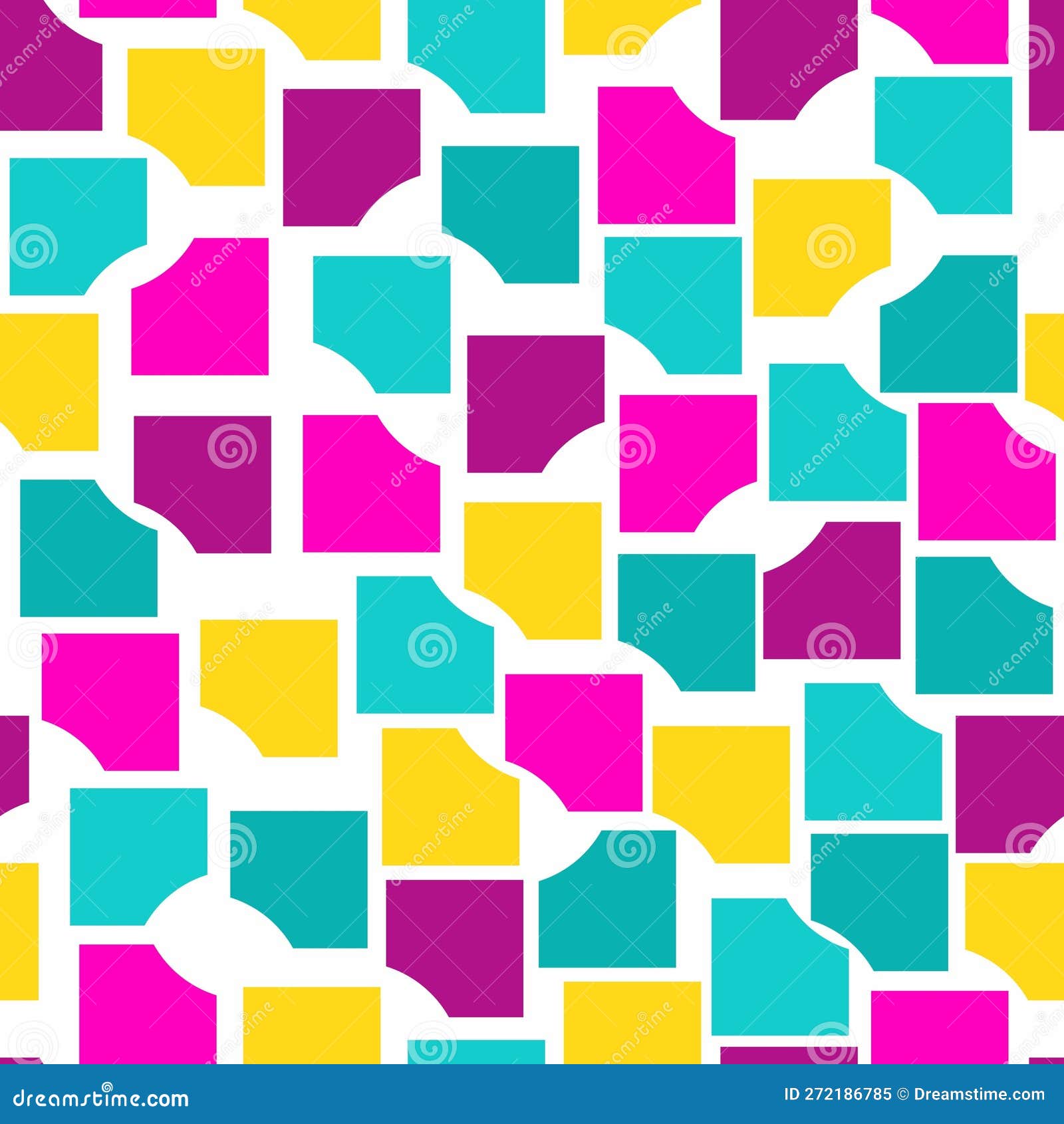 Abstract Seamless Background. Distorted Squares Pattern. Crazy Shapes ...