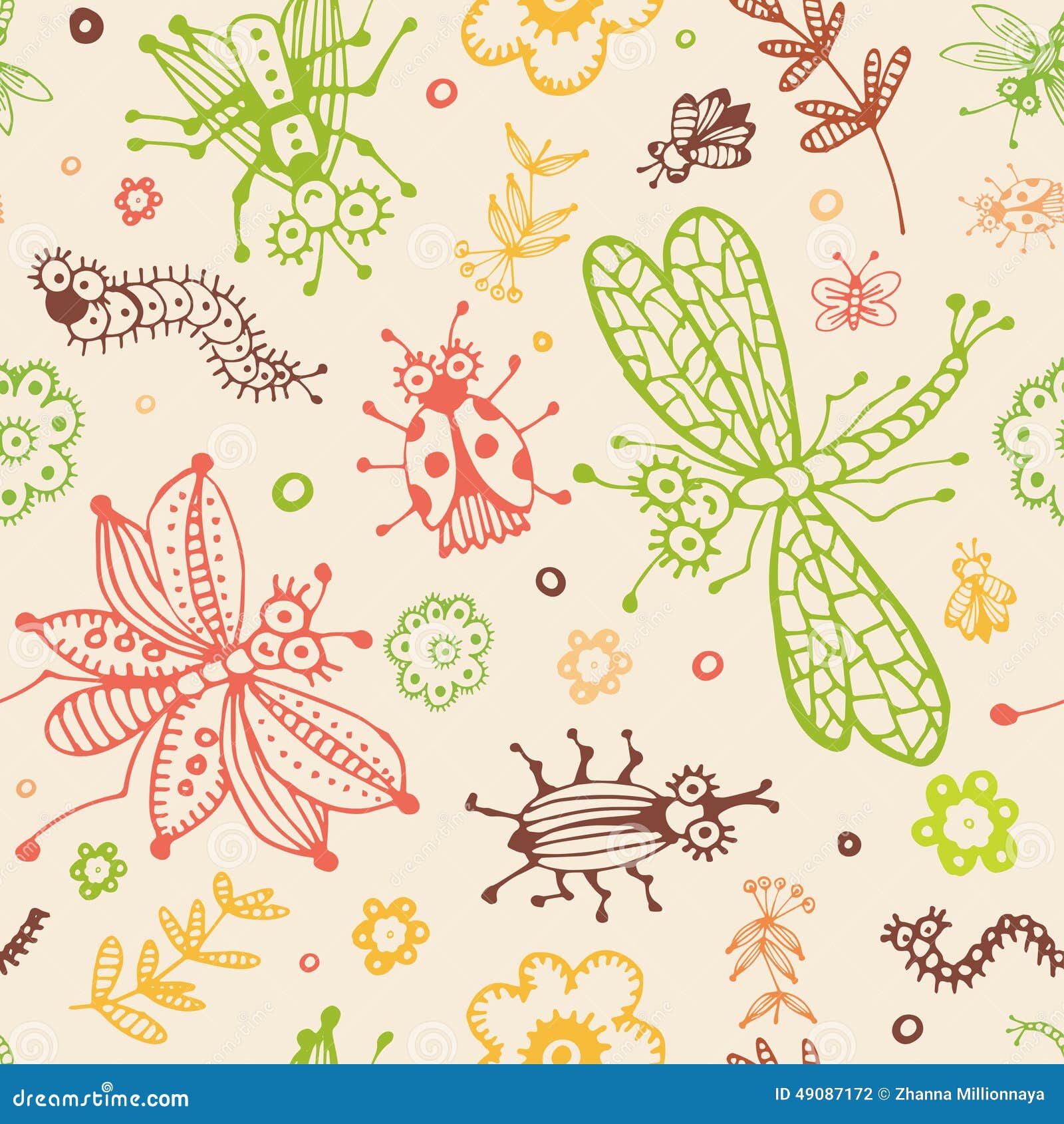 Hand Drawn Seamless Pattern Forrest Stock Illustrations – 93 Hand Drawn ...