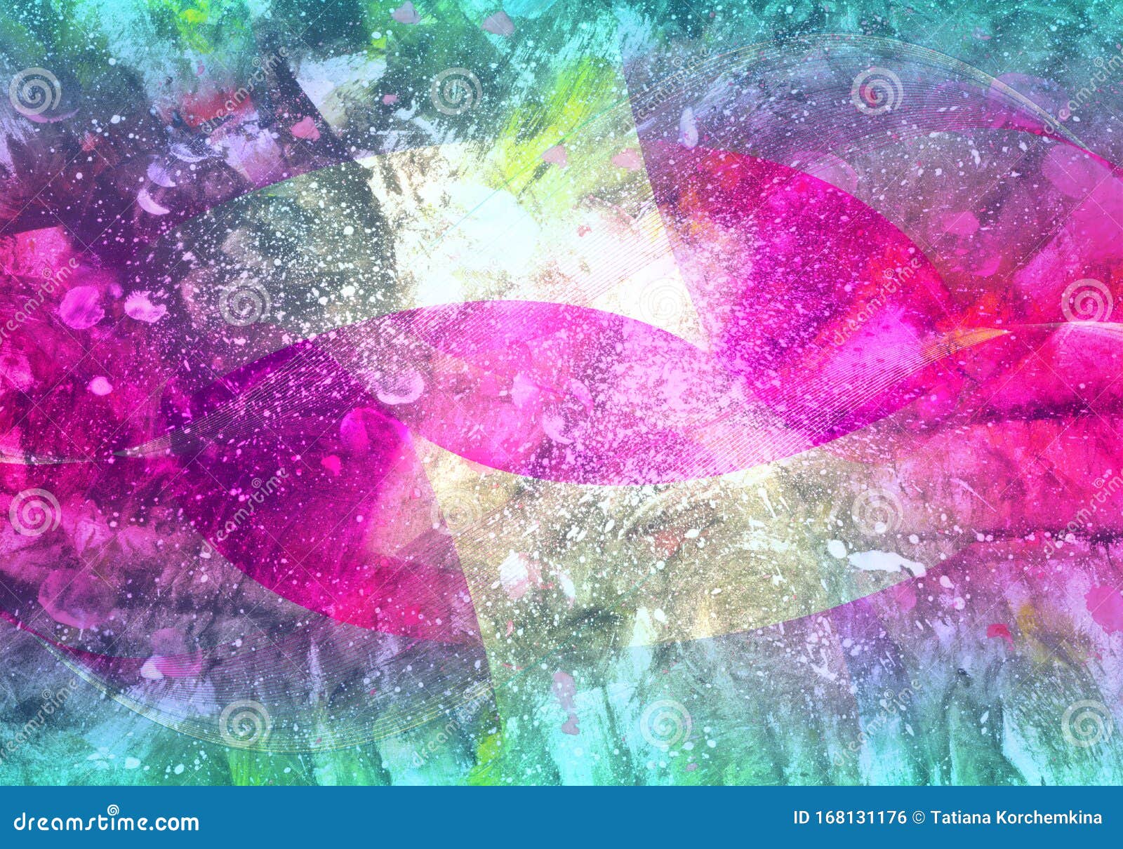 Abstract Seamless Background of Geometric Colored Objects Stock ...