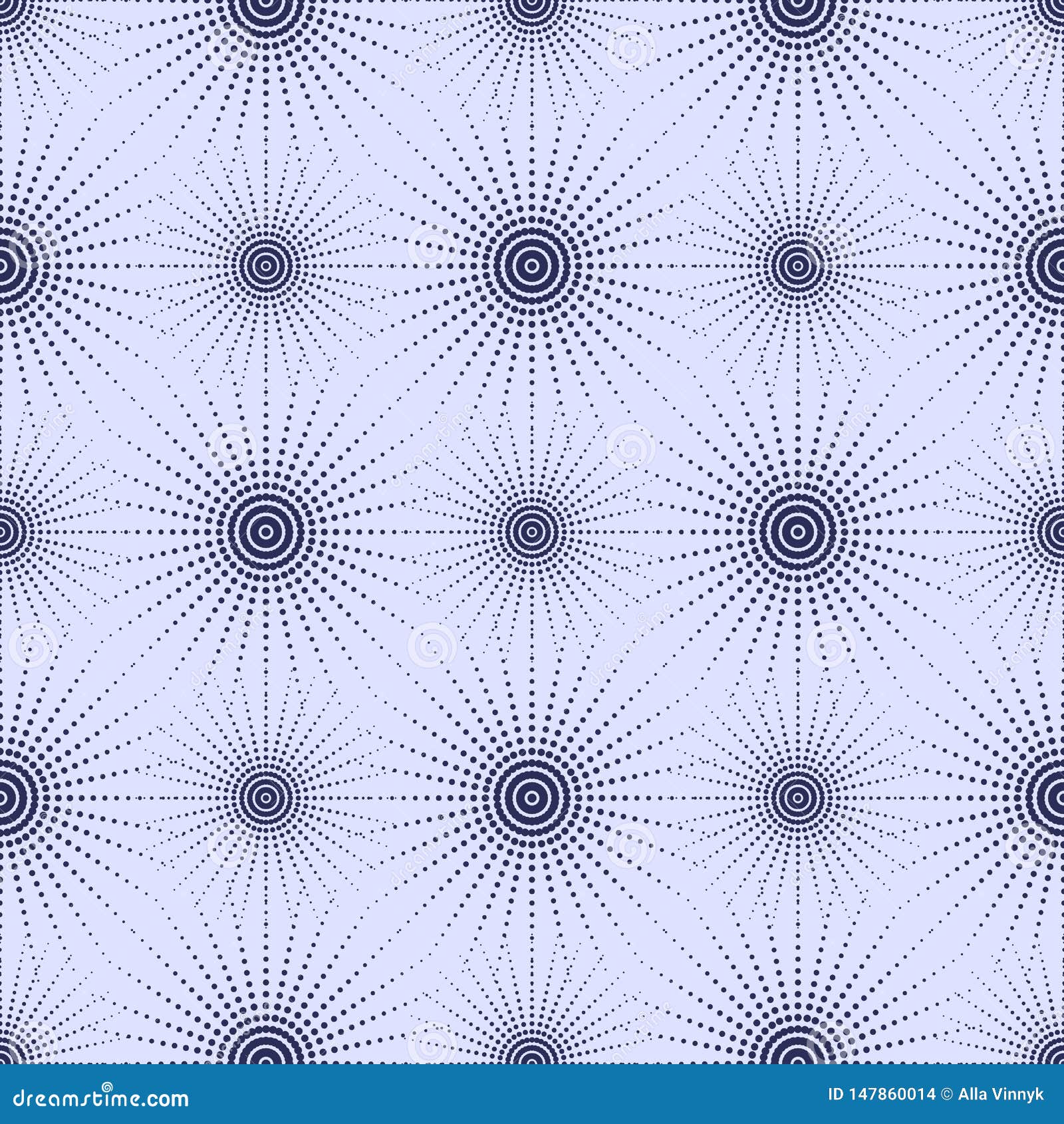 Seamless Print with Half Tone Dotted Suns or Stars Stock Vector ...