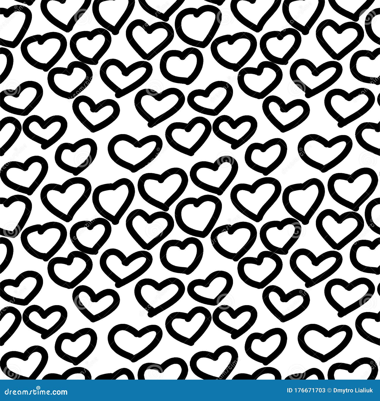 Abstract Seamless Background from Abstract Heart,. Vector Seamless ...