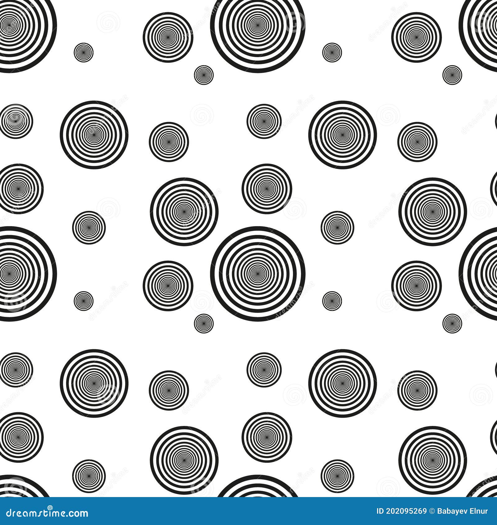 Abstract Seamless Background Made of Set of Rings, Vector Illustration ...