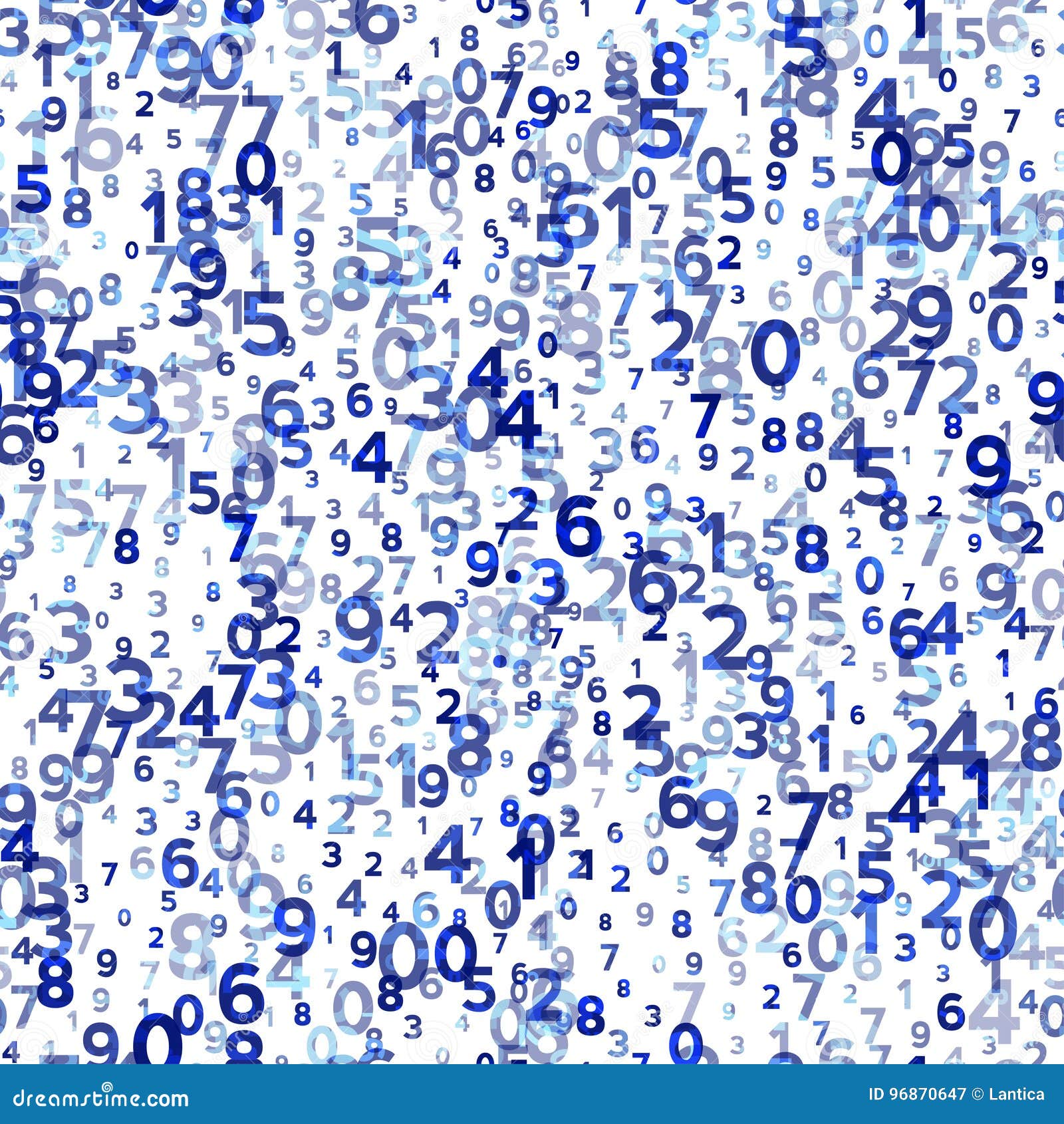 Abstract Seamless Background with Numbers. Stock Vector - Illustration ...