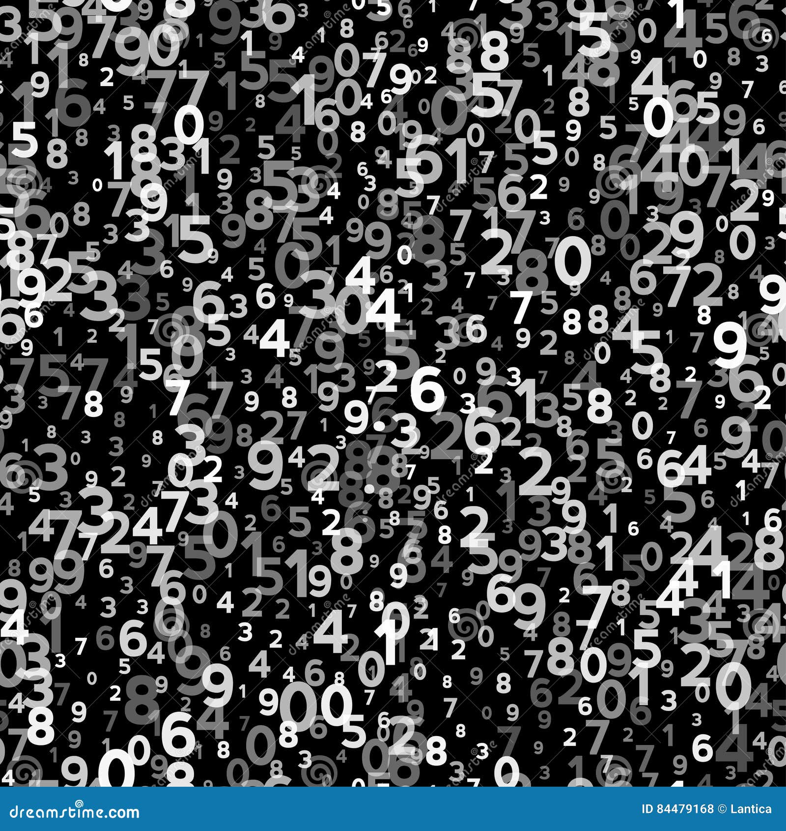 Abstract Seamless Background with Numbers. Stock Vector - Illustration ...