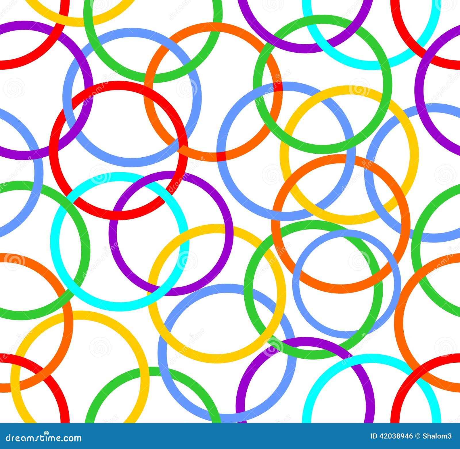 Abstract Seamless Background with Rainbow Circles Stock Illustration ...