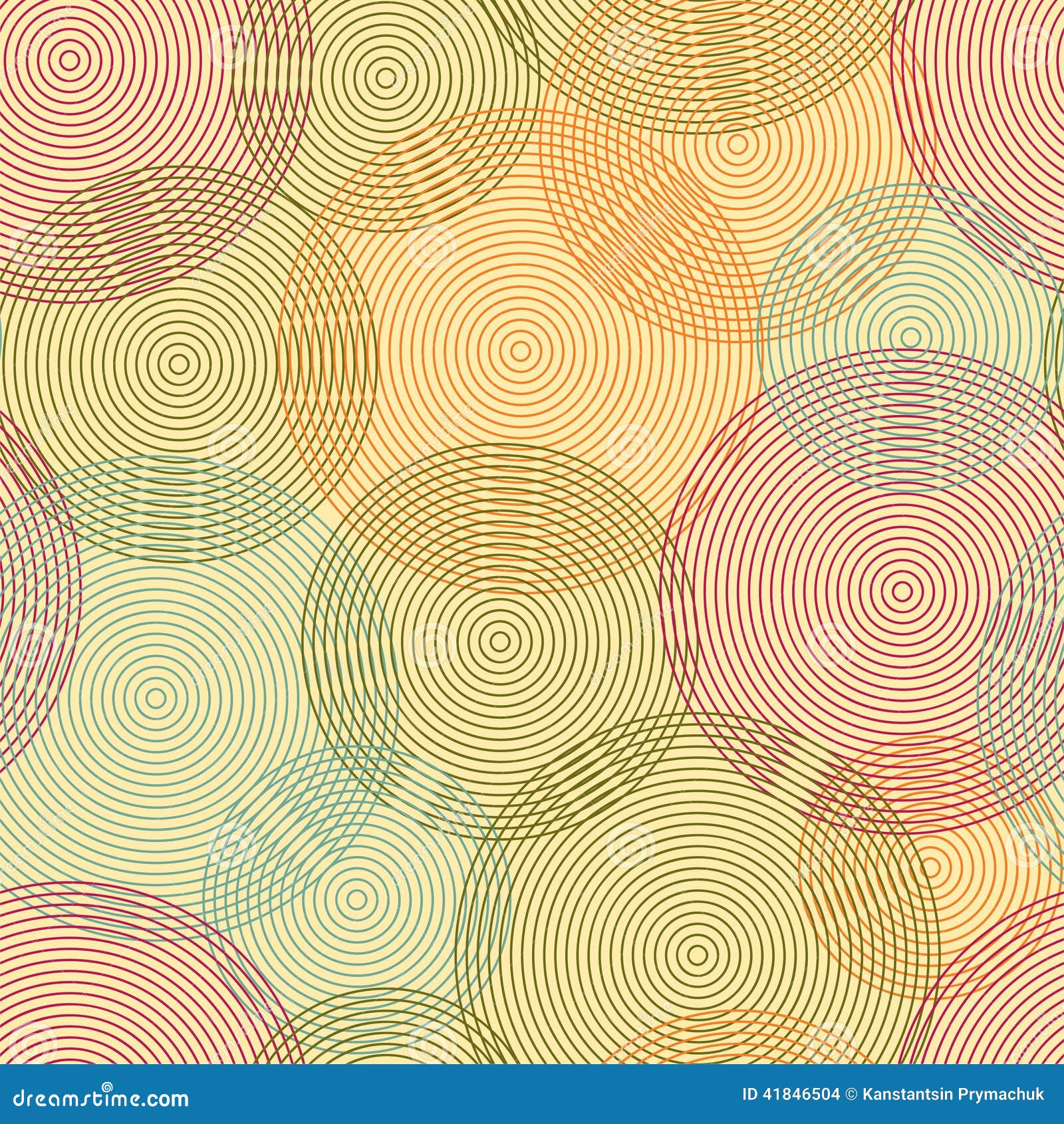 Abstract Seamless Background of Rings. Vector Stock Vector ...