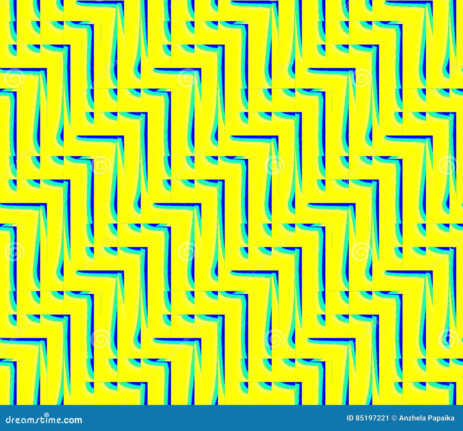 Abstract Seamless Background of Yellow and Blue Lines and Angles Stock ...